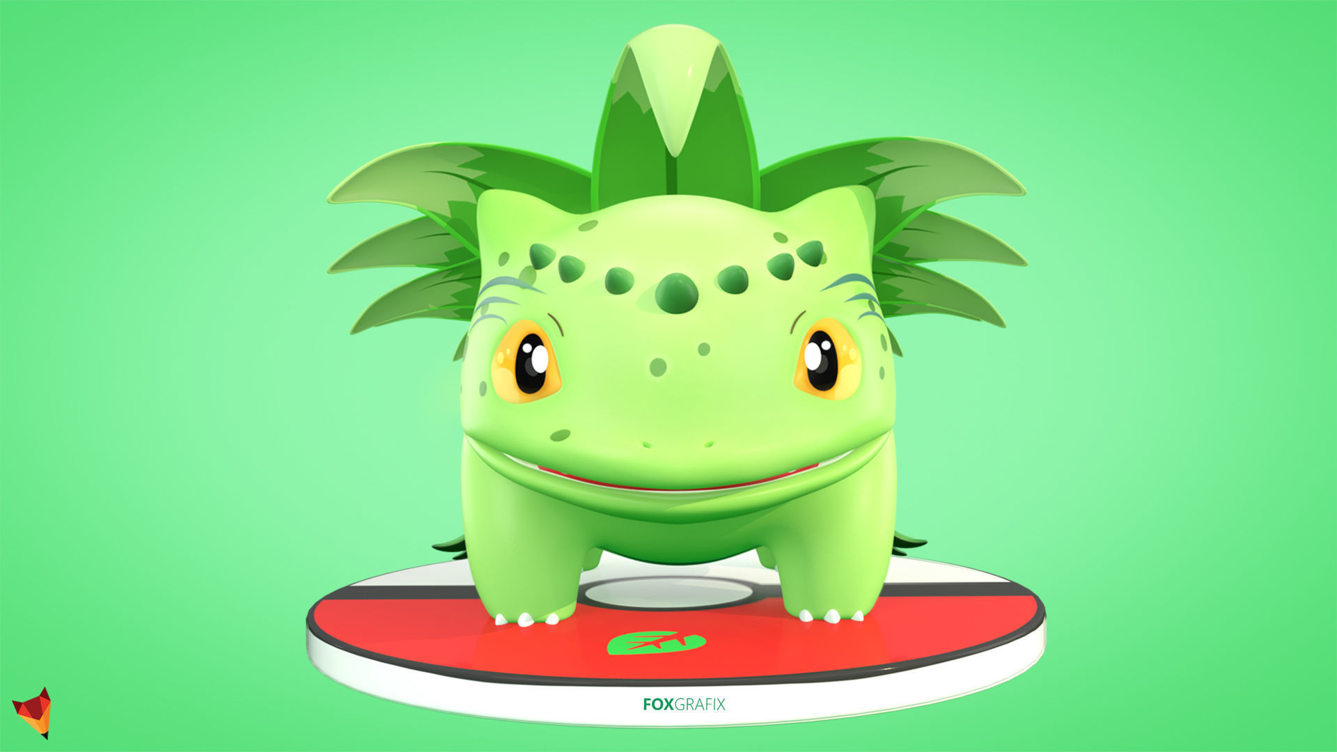 3D model Pokemon Bulbasaur Grass Concept VR / AR / low-poly | CGTrader