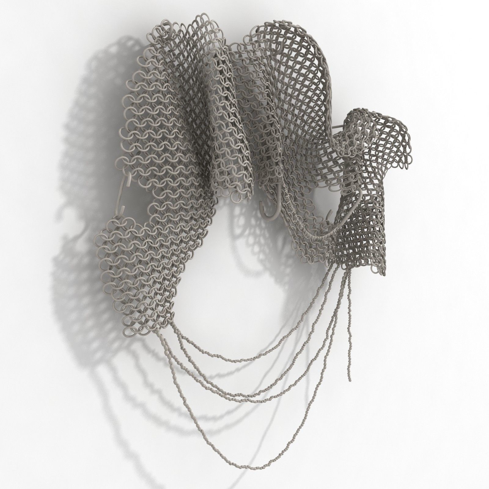 Porcelain Ceramic Chain Wall Sculpture by Taylor Kibby 3D model | CGTrader