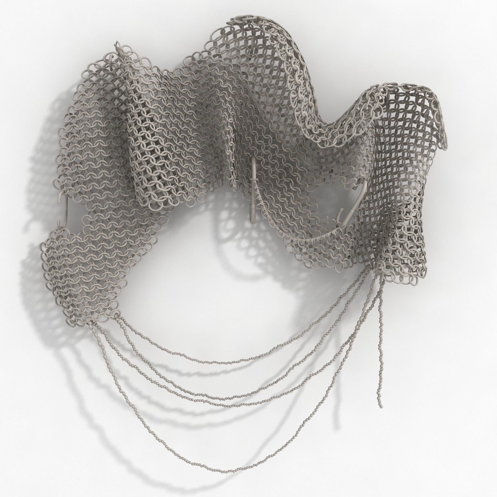 Porcelain Ceramic Chain Wall Sculpture by Taylor Kibby 3D model | CGTrader