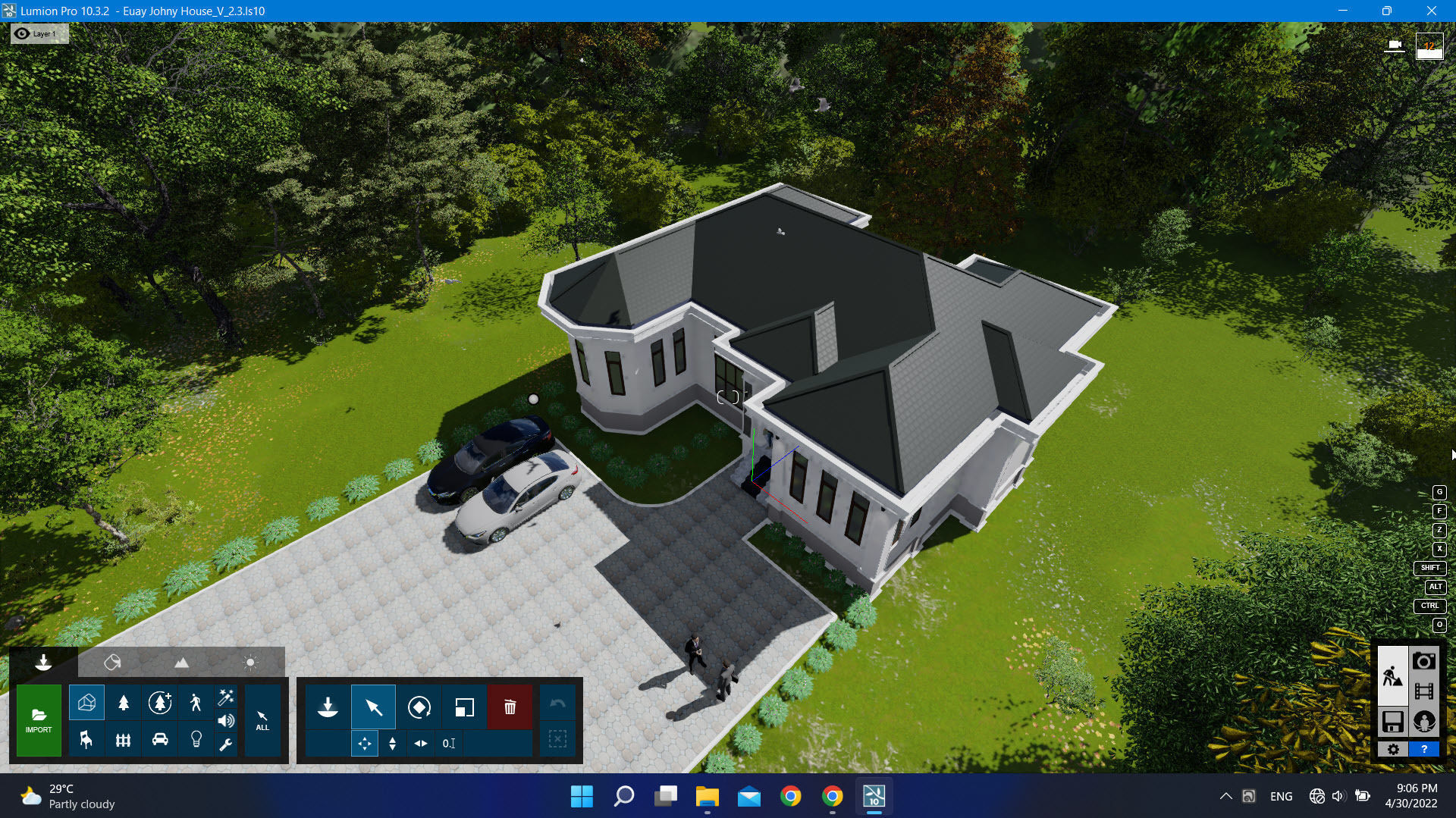 3D model House Model Exterior Design 3ds Model VR / AR / low-poly ...