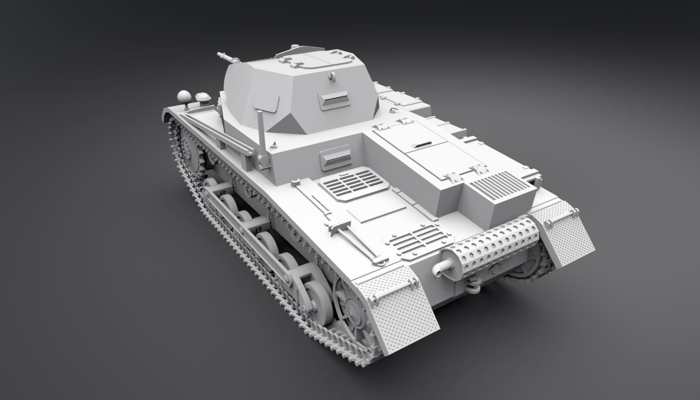 Panzer 2 b Scale model 3D model 3D printable | CGTrader