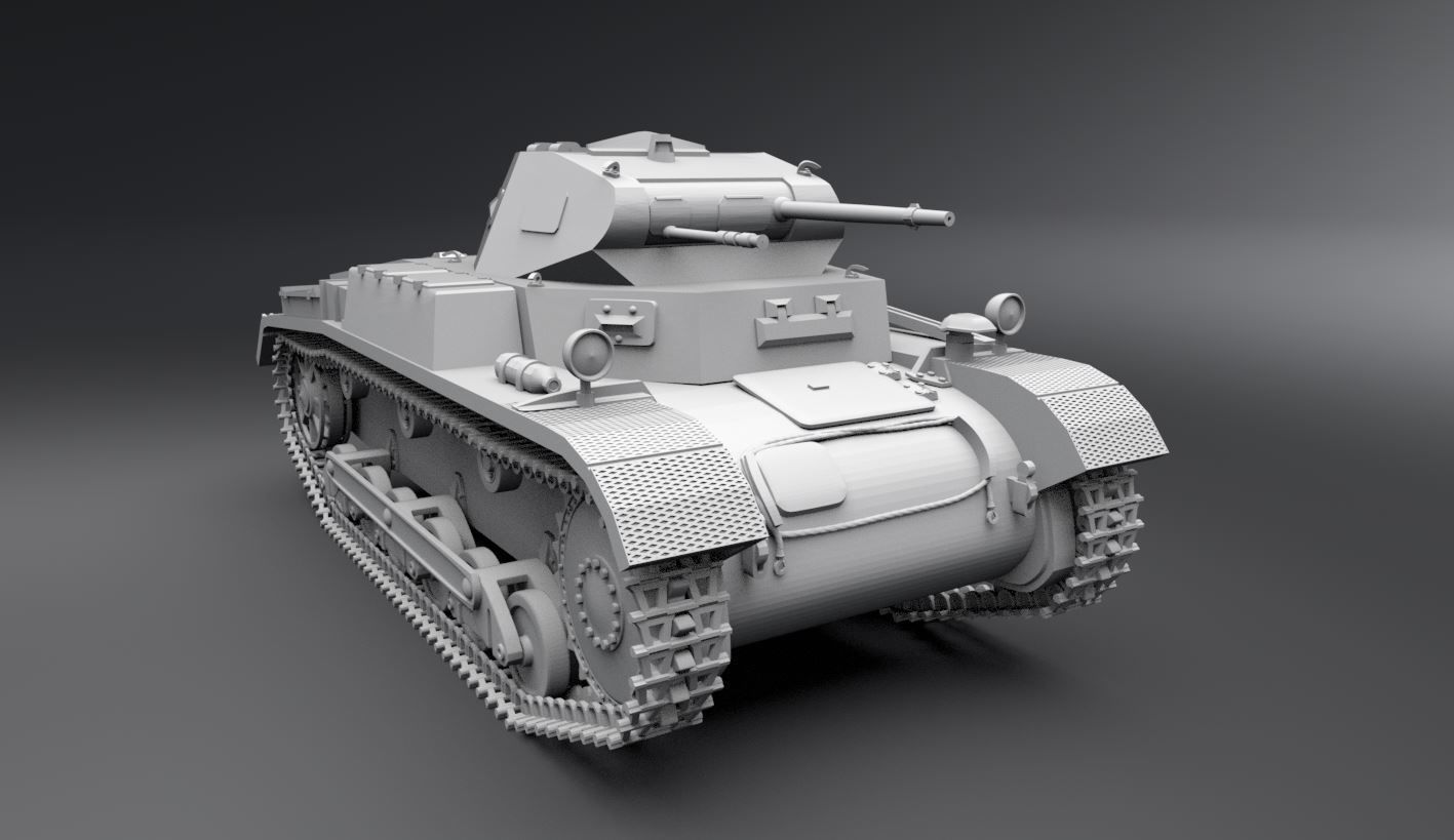 Panzer 2 b Scale model 3D model 3D printable | CGTrader