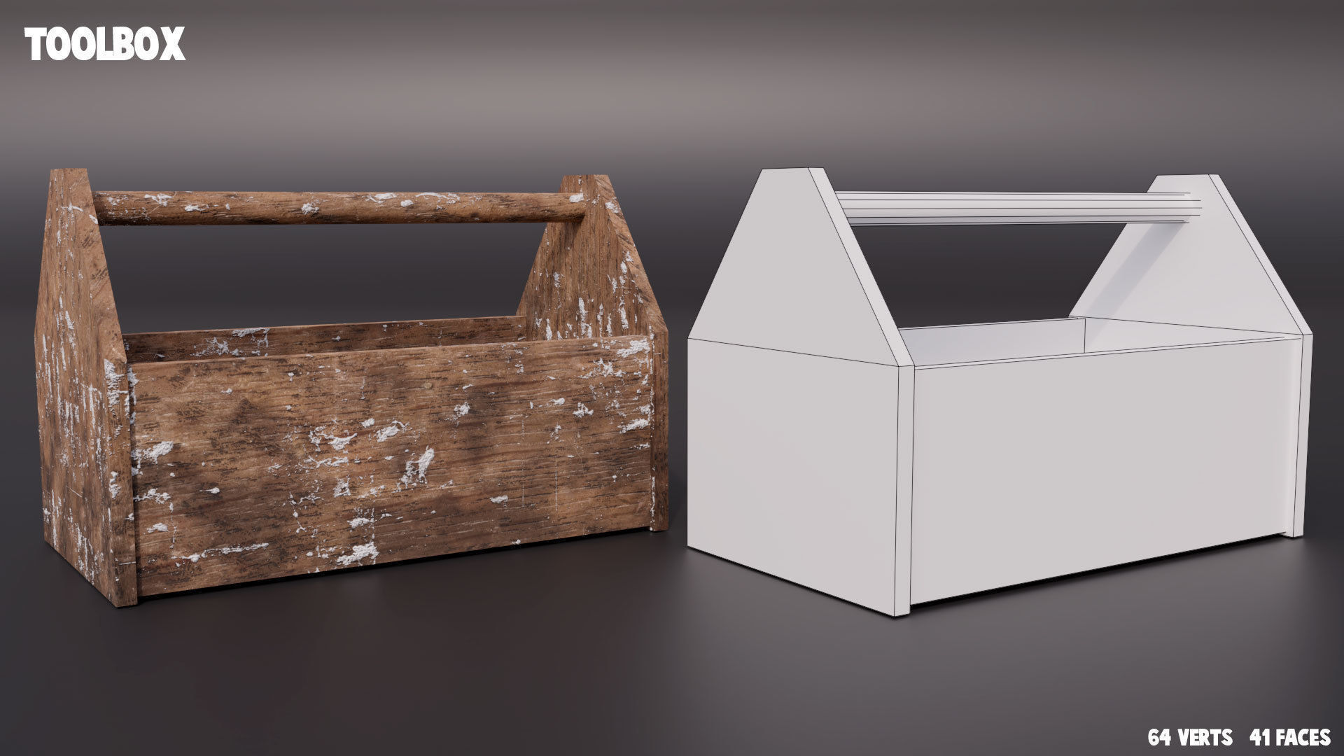 3D model Old woodwork tools Low-Poly 3d models VR / AR / low-poly ...