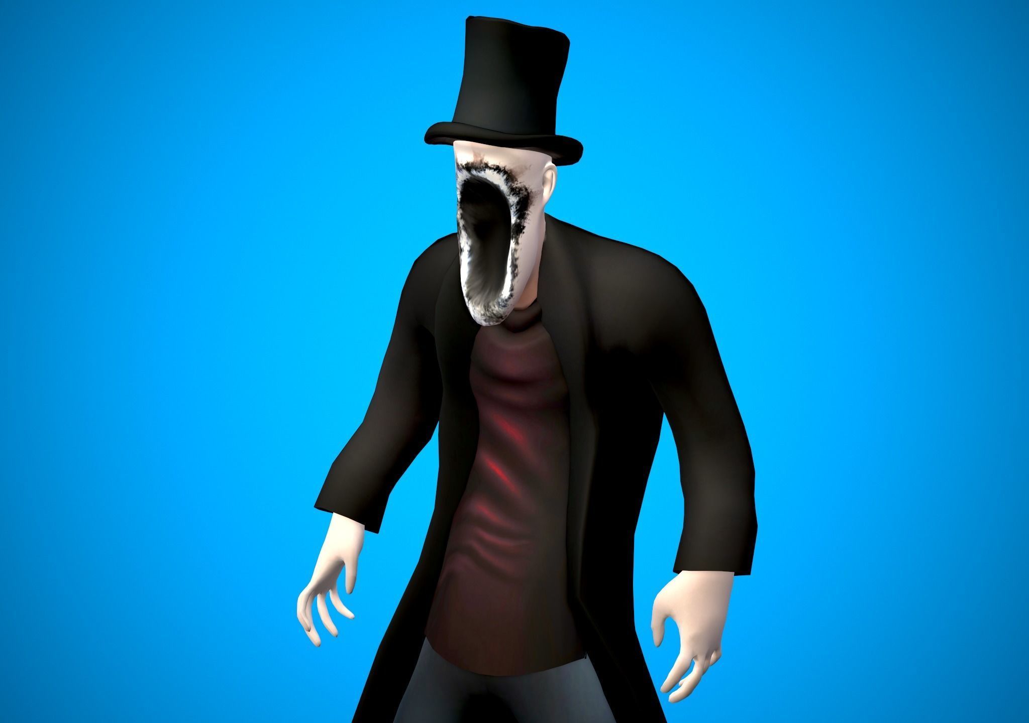 3D model Faceless Man - Fantasy Character - Lowpoly Rigged Animated VR ...