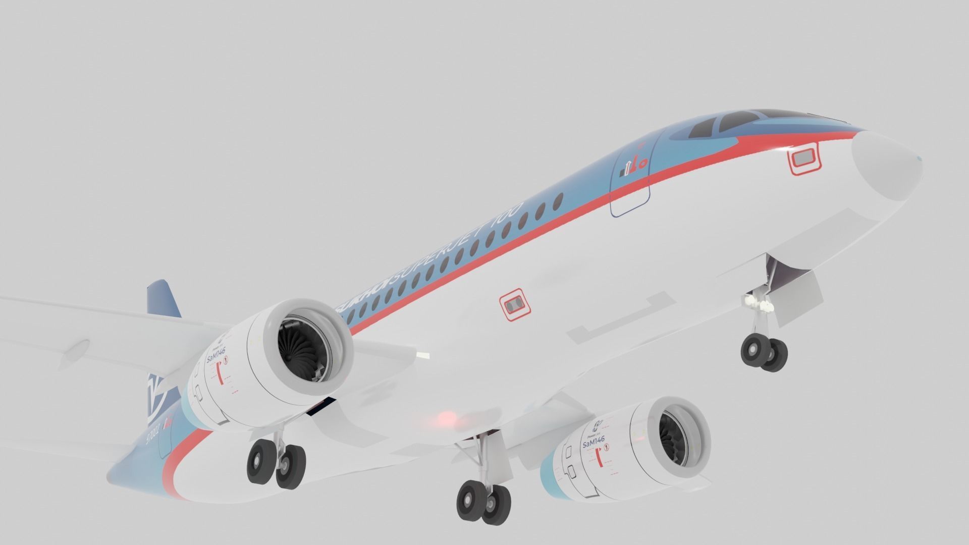 3D model Sukhoi Superjet SSJ100 - Prototype 1 Livery VR / AR / low-poly ...