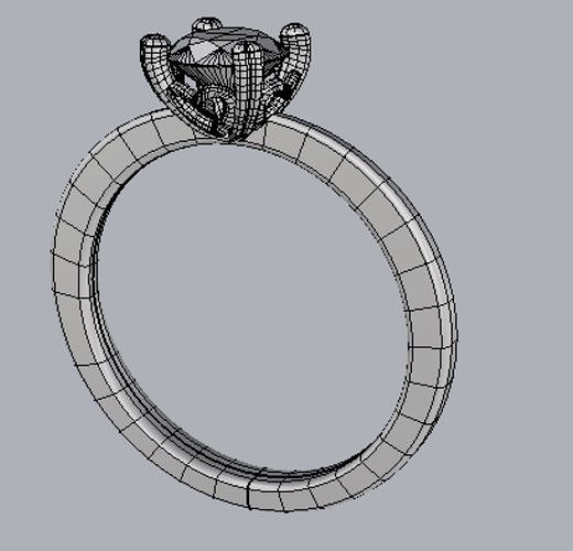 rhino ring setting free 3D model 3D printable | CGTrader