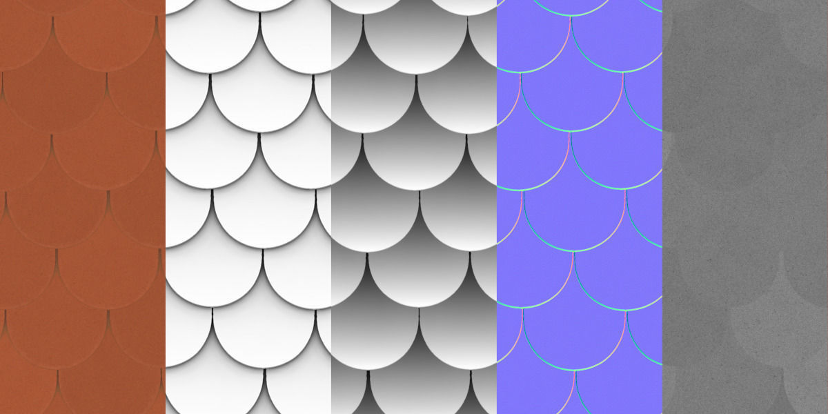 Clay roof textures PBR in 4K Texture | CGTrader