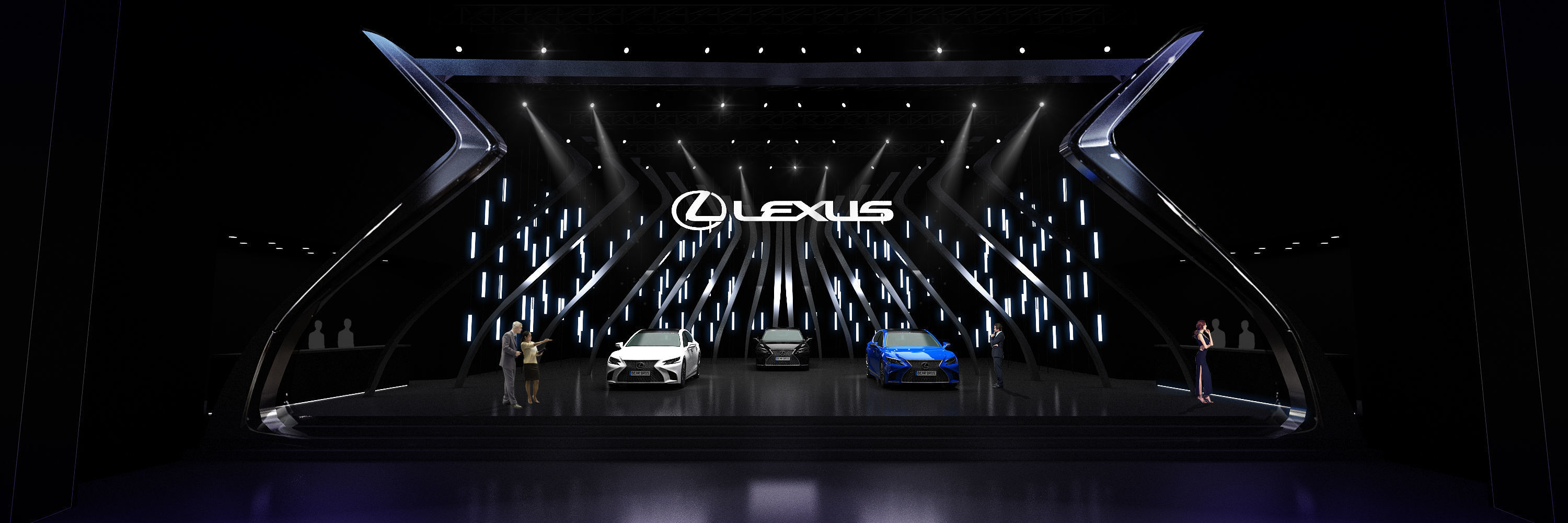 Lexus launch stage booth 3D model | CGTrader