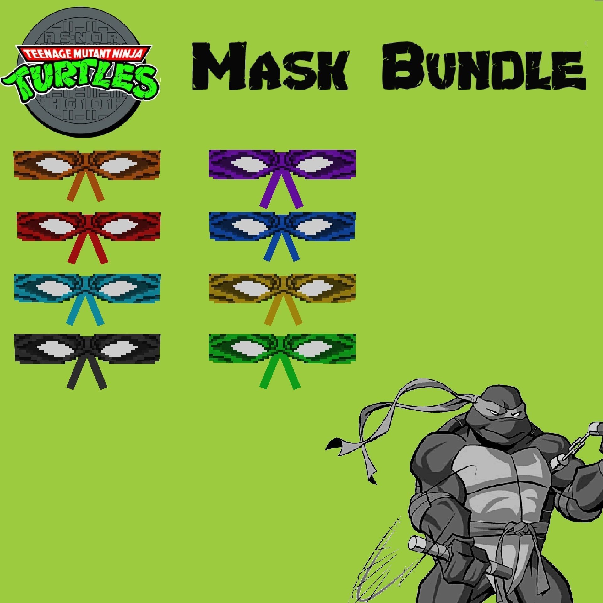 TMNT Series Mask Bundle 3D model | CGTrader