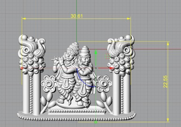 radha krishna with jhula 3D model 3D printable | CGTrader