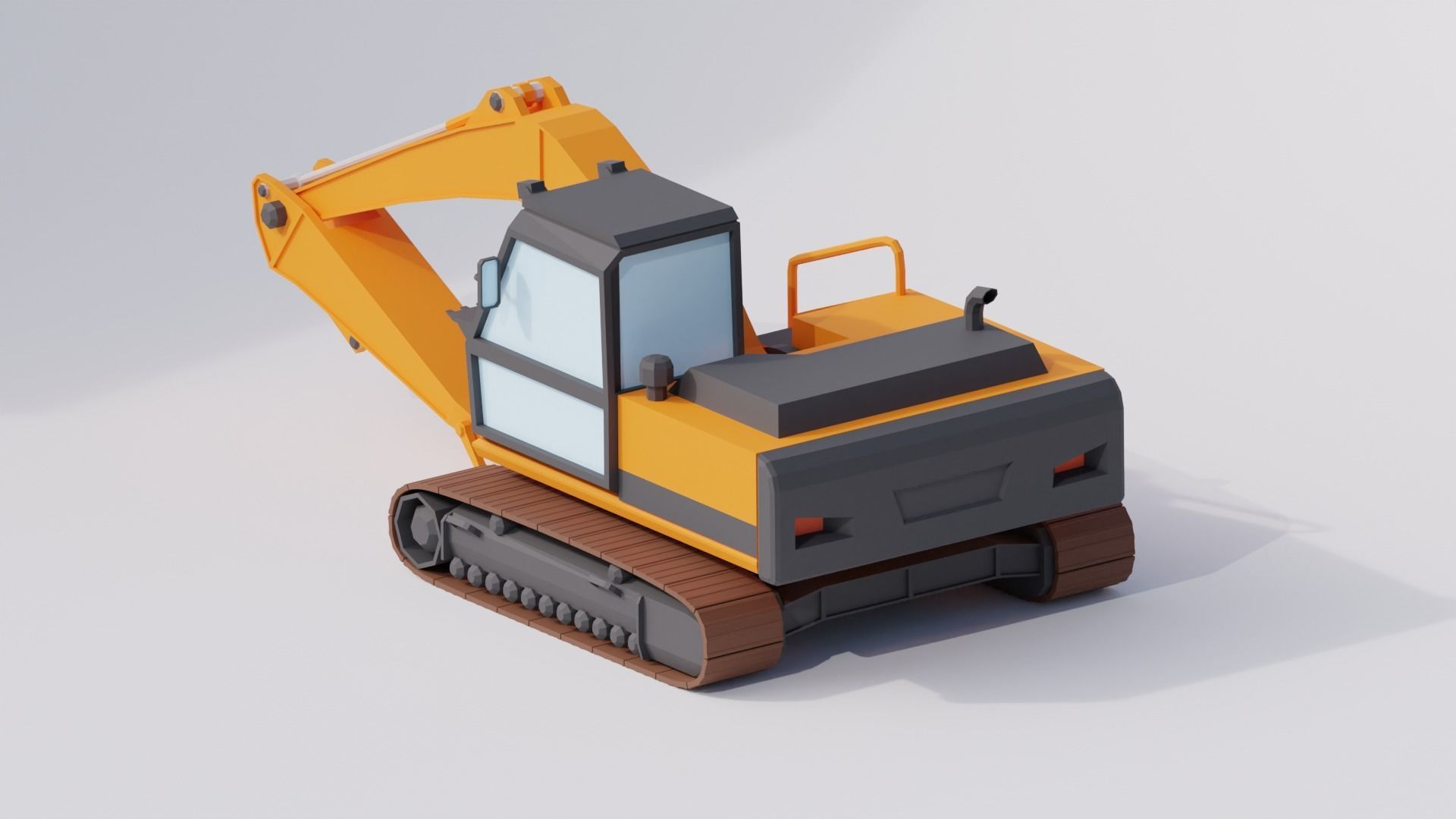 3D model Low Poly Excavator VR / AR / low-poly | CGTrader