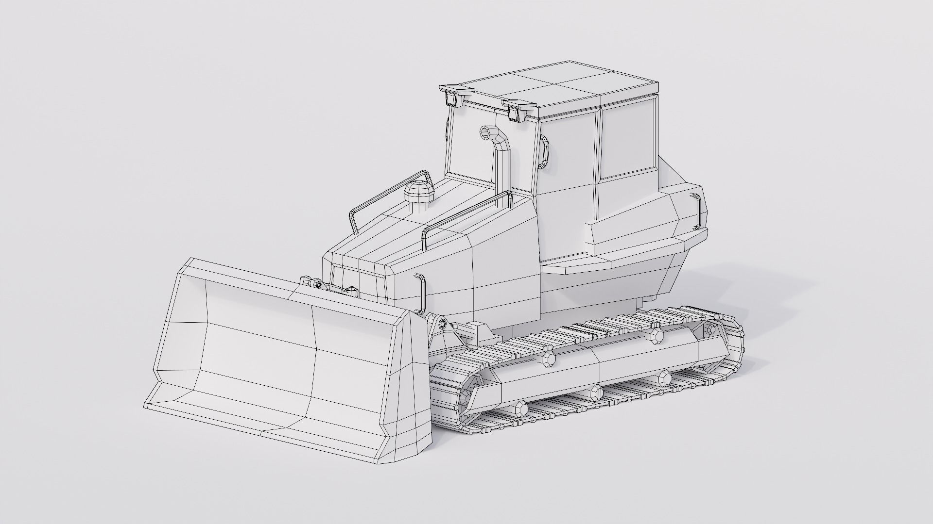 3D model Low Poly Buldozer bulldozer VR / AR / low-poly | CGTrader