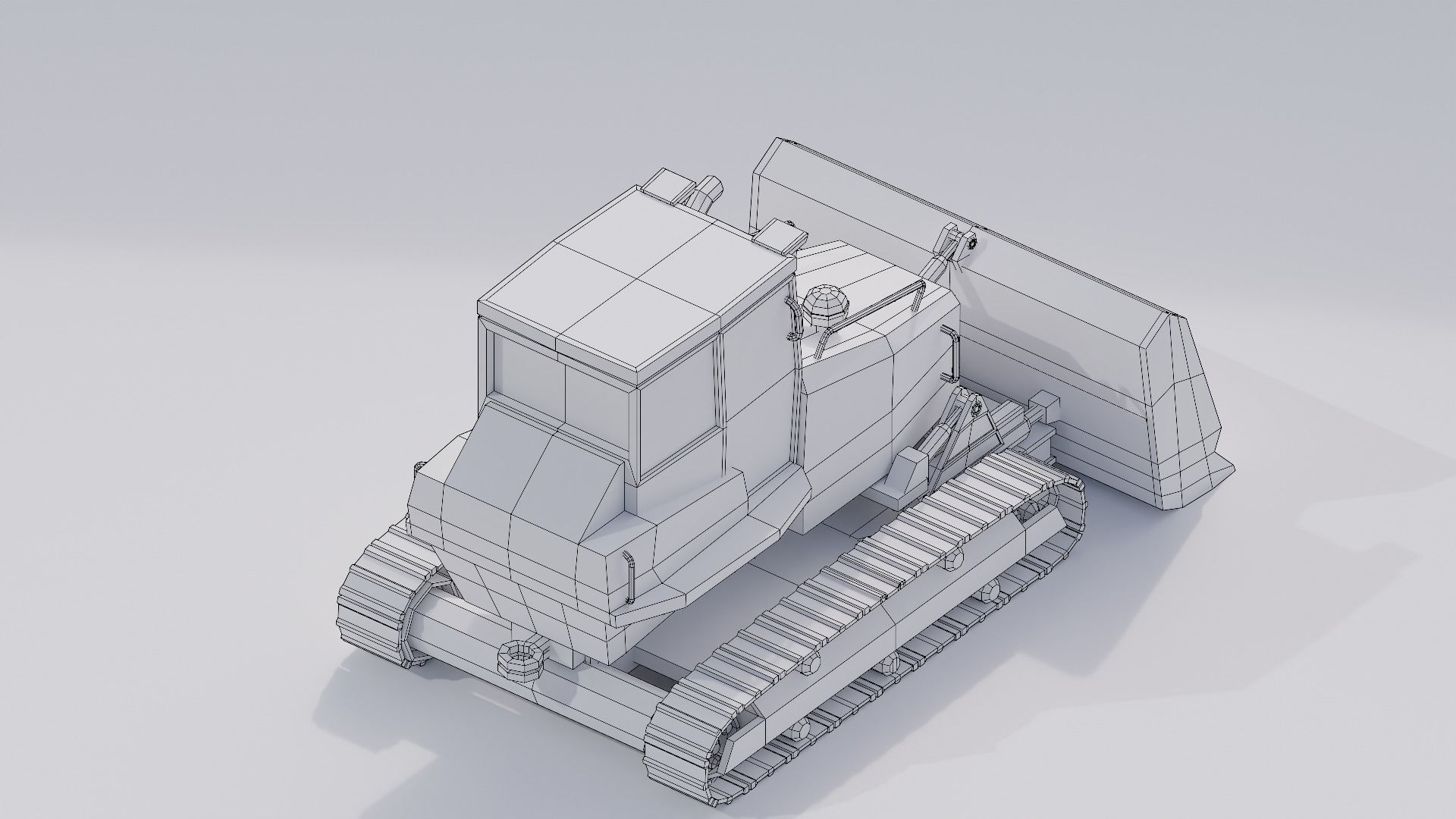 3D model Low Poly Buldozer bulldozer VR / AR / low-poly | CGTrader