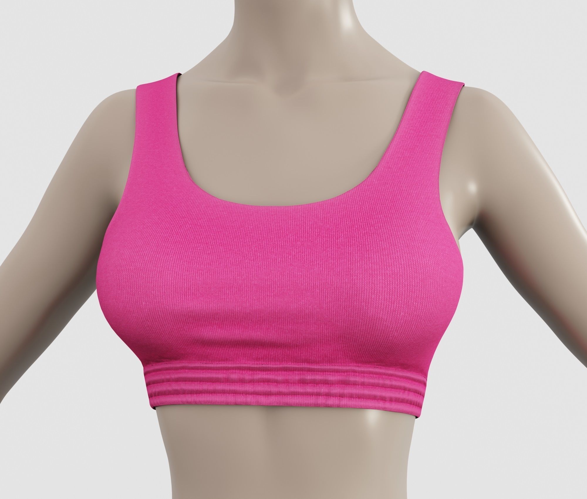 3D model Outfit Sweatpants and Top Fitness Pink - Monochromatic Color ...