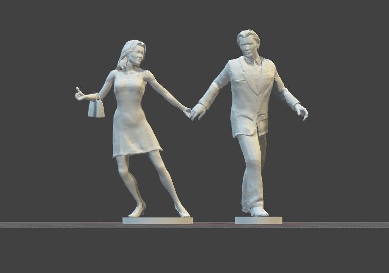 Couple of civilians toy soldiers 3D model 3D printable | CGTrader