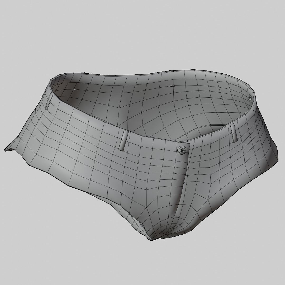 Jeans Denim Hotpants Short Pants 3D model | CGTrader