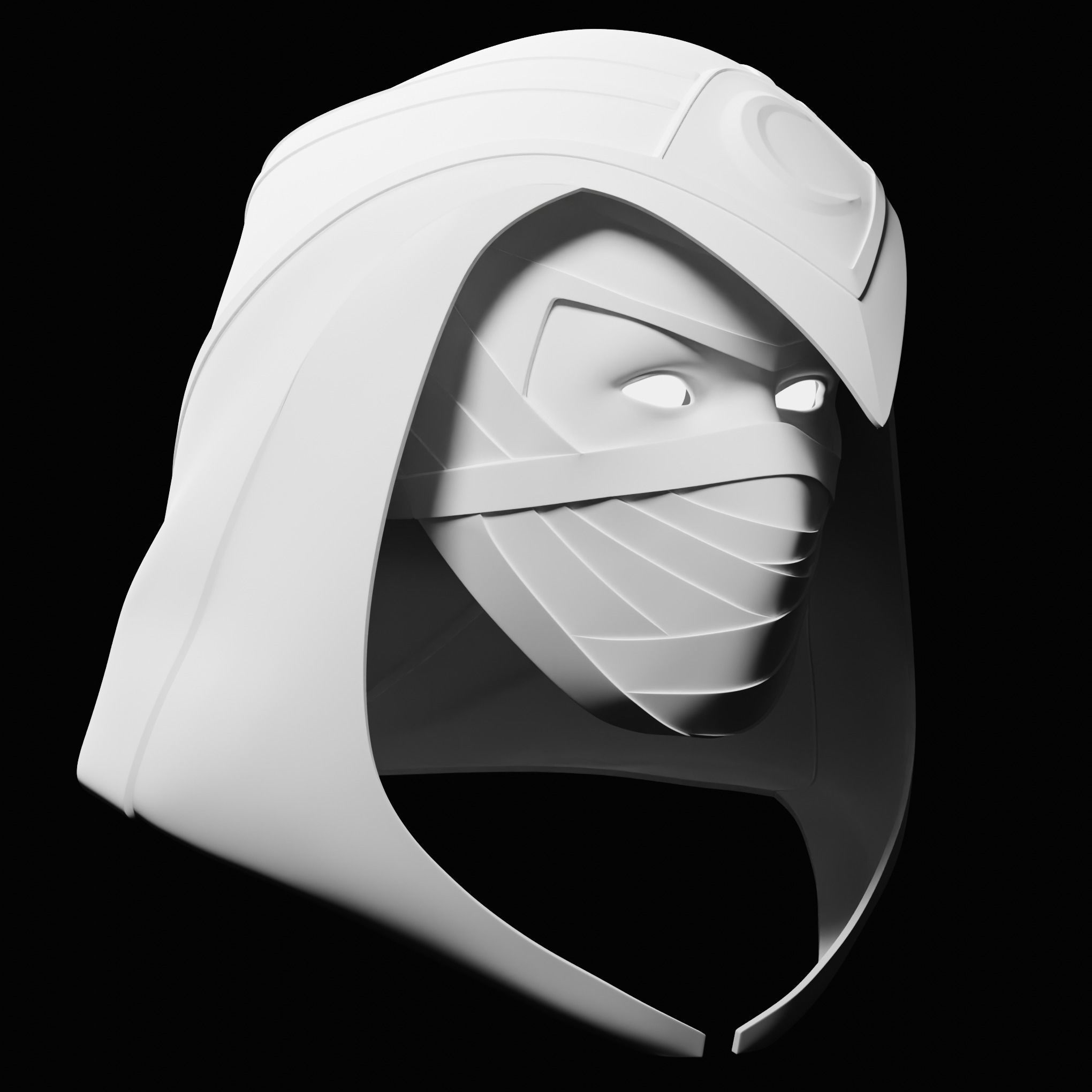 Moon Knight Mask and Hood 3D model 3D printable | CGTrader