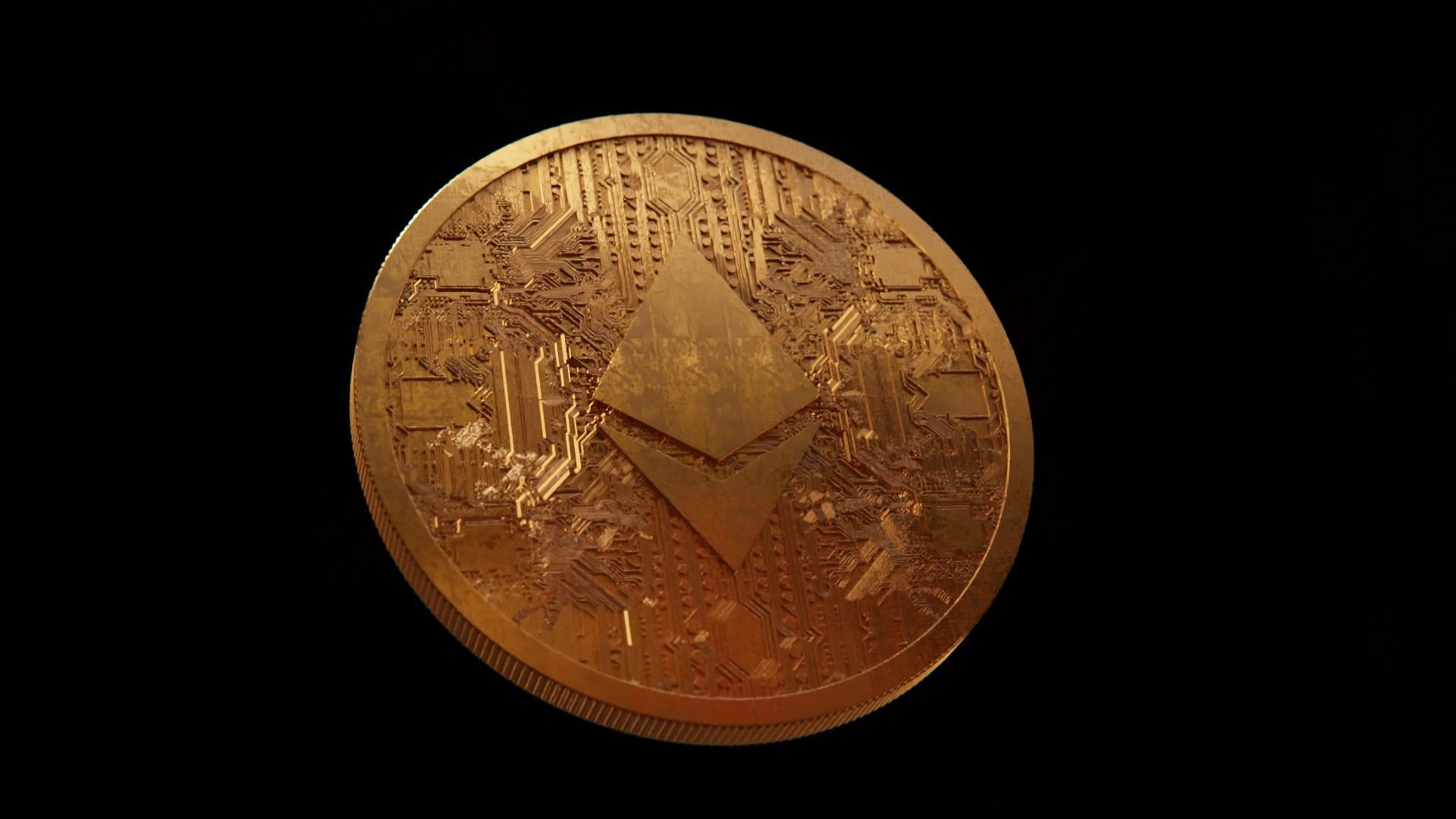 Ethereum coin 3D model animated | CGTrader