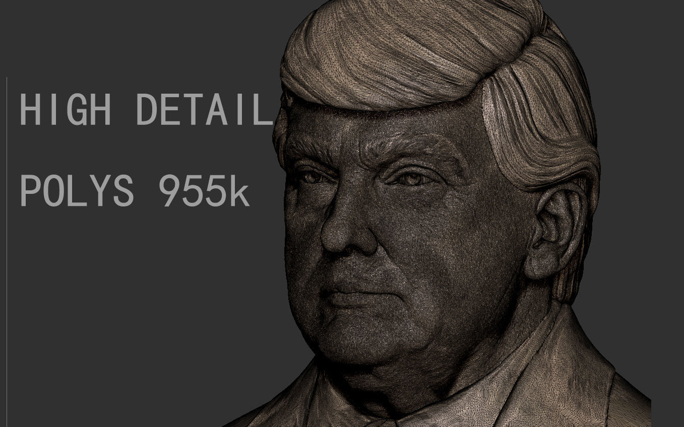 Donald Trump Bust 3D print 3D model 3D printable | CGTrader