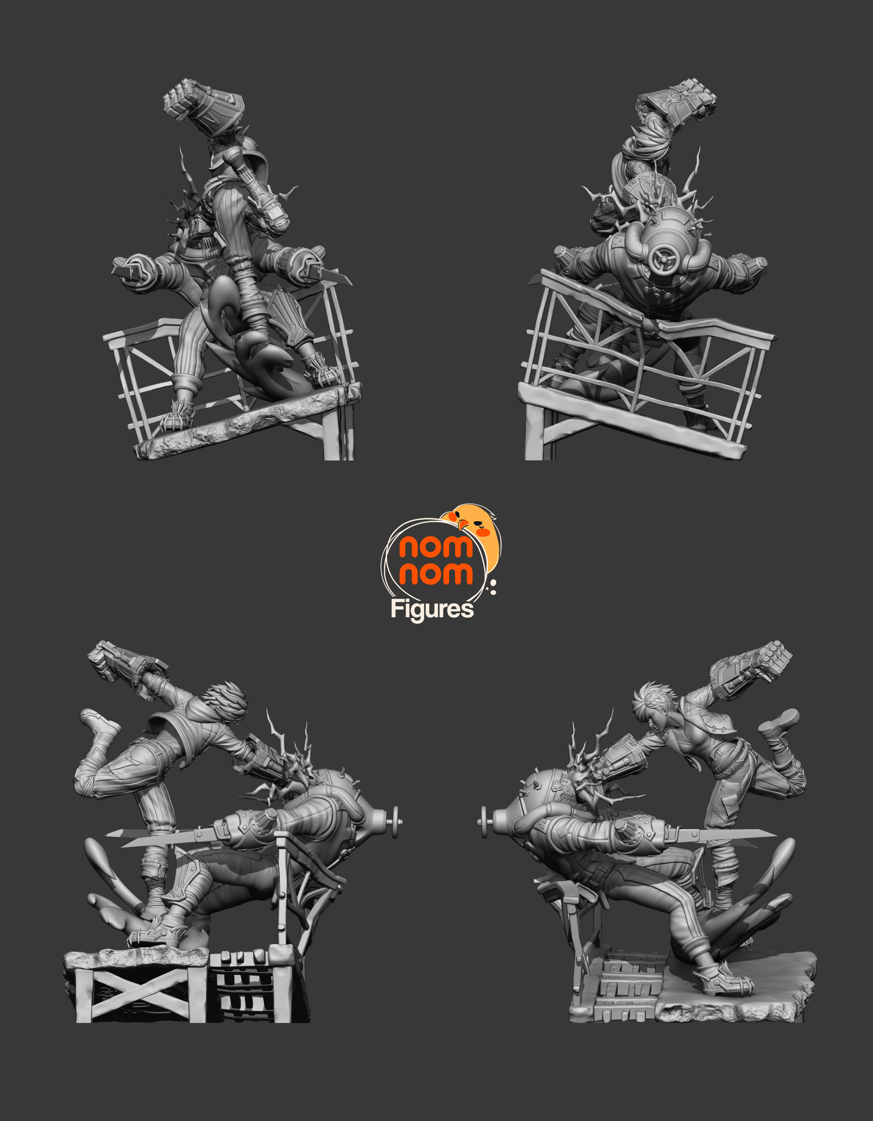 Vi vs Chemtank - Arcane Diorama 3D model 3D printable | CGTrader