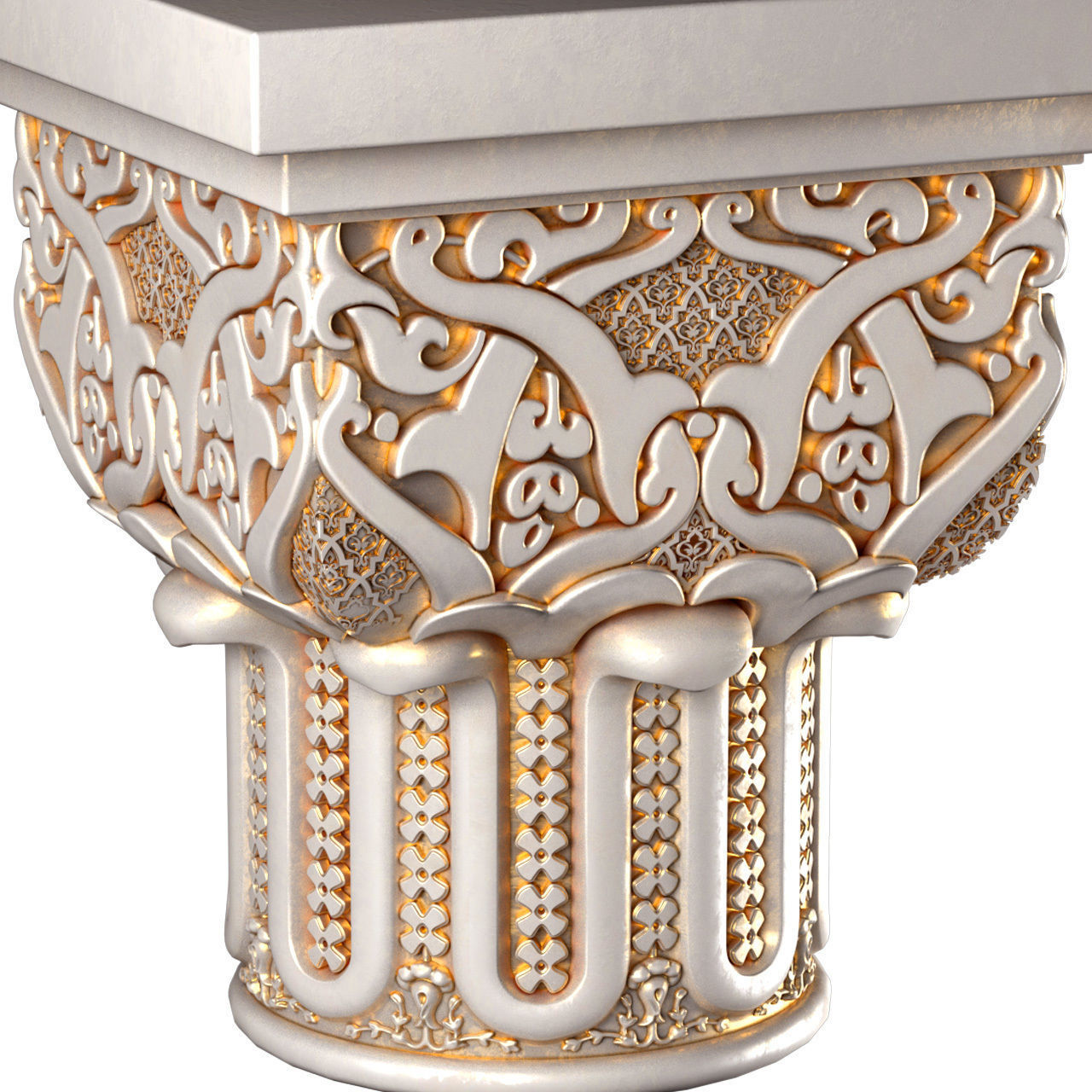 Arabic Morocco Column capital 3D model | CGTrader