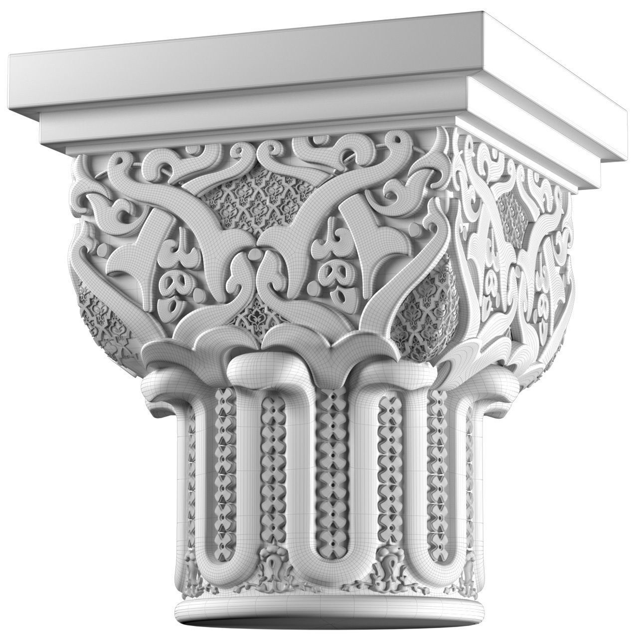 Arabic Morocco Column capital 3D model | CGTrader
