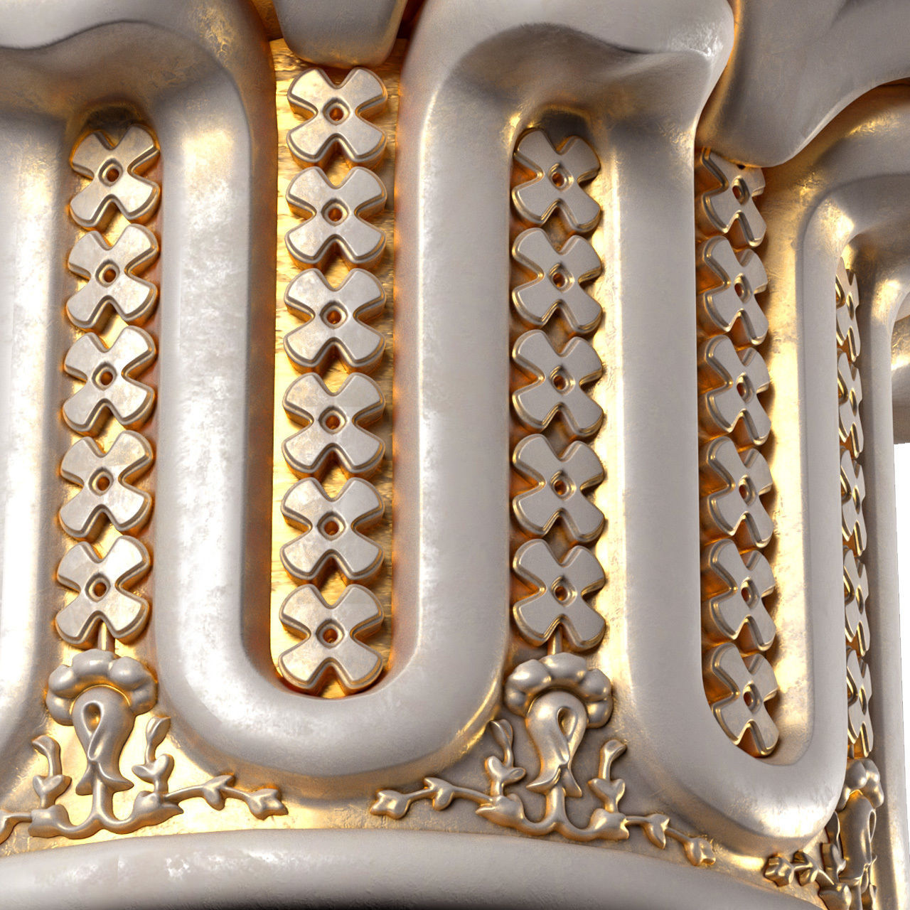 Arabic Morocco Column capital 3D model | CGTrader
