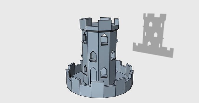 Pencil Holder Castle easy printable 3D model 3D printable | CGTrader