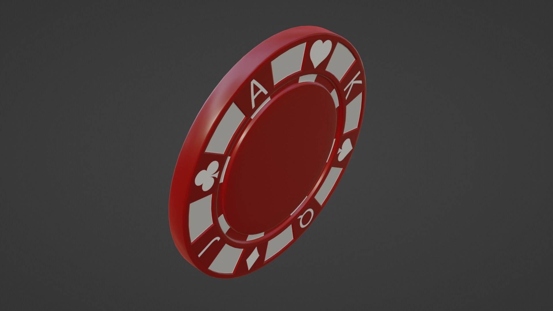 3D model Poker Chip - Red VR / AR / low-poly | CGTrader