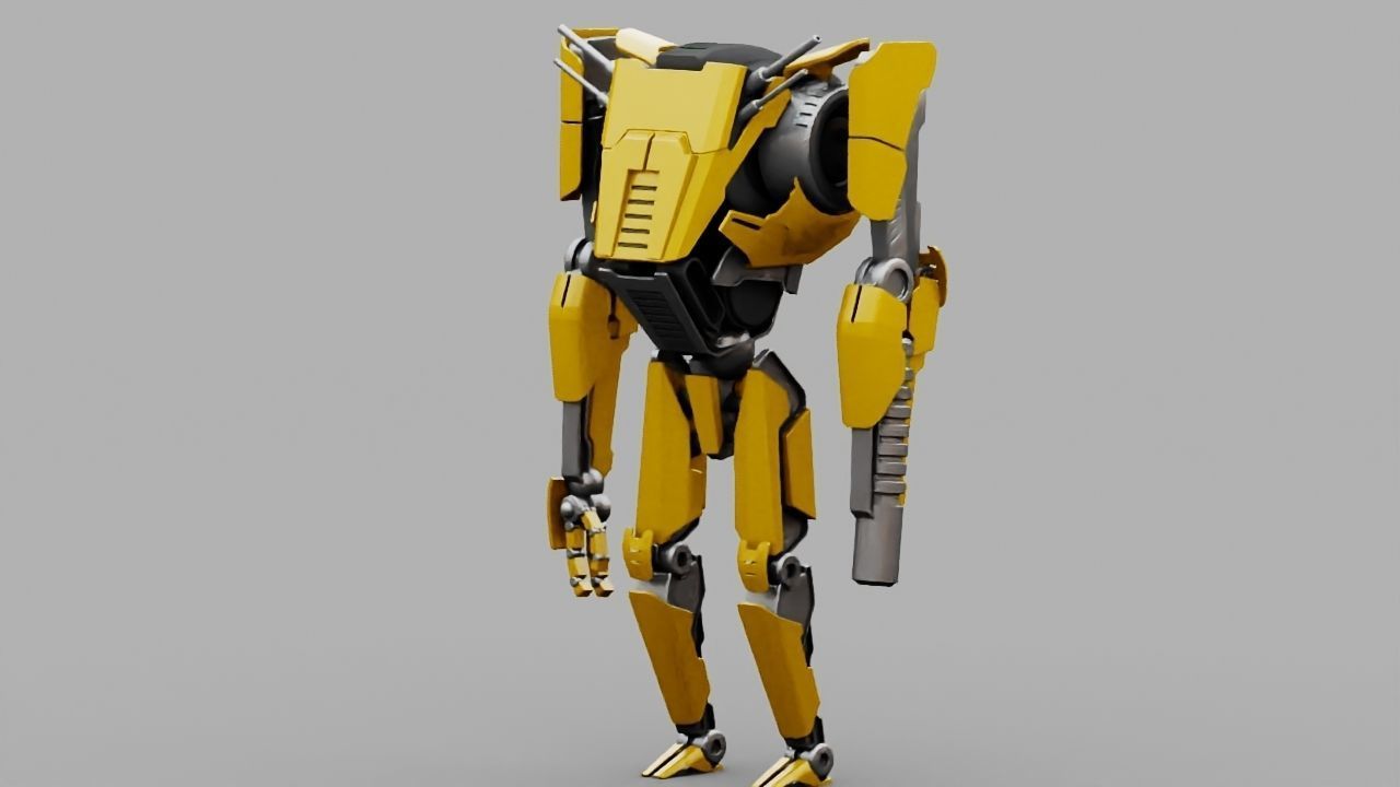 Combat Droid rigged 3D model rigged | CGTrader