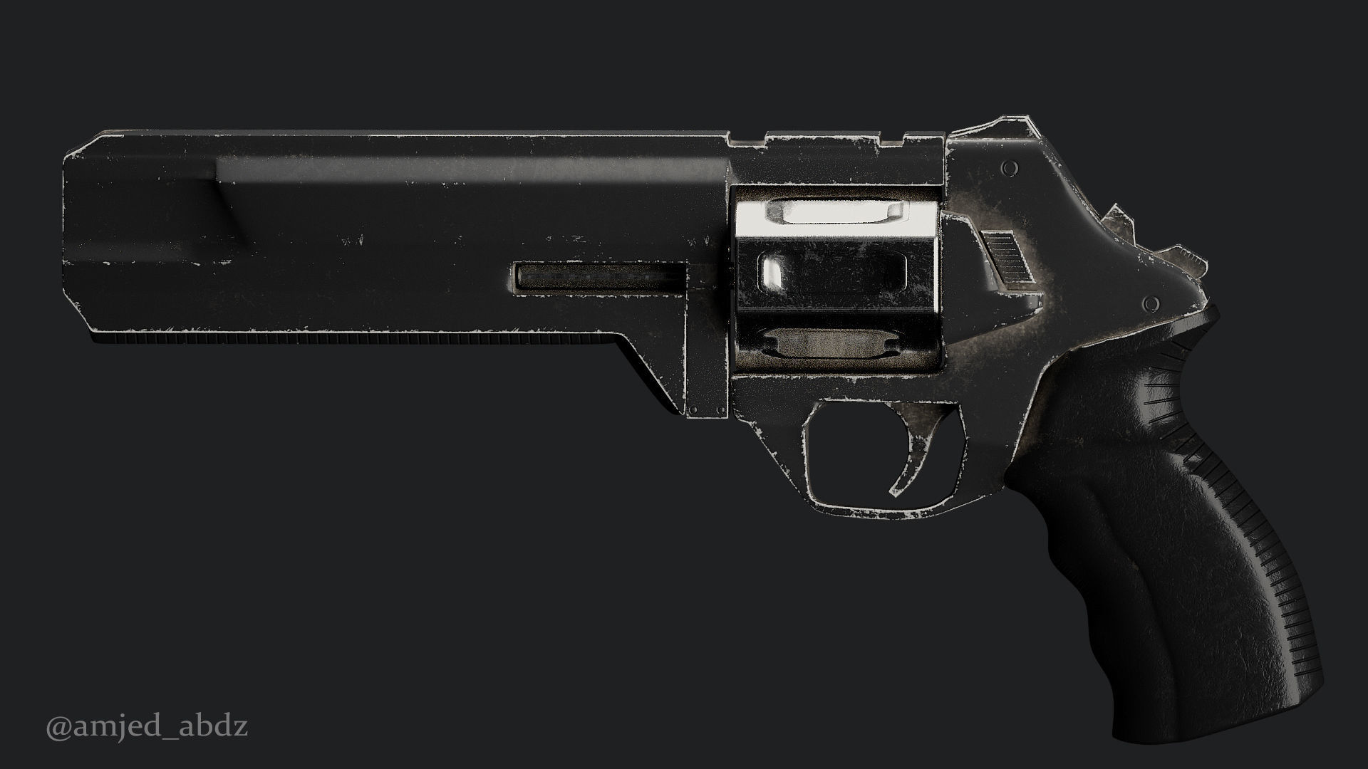 Sheriff gun free 3D model | CGTrader