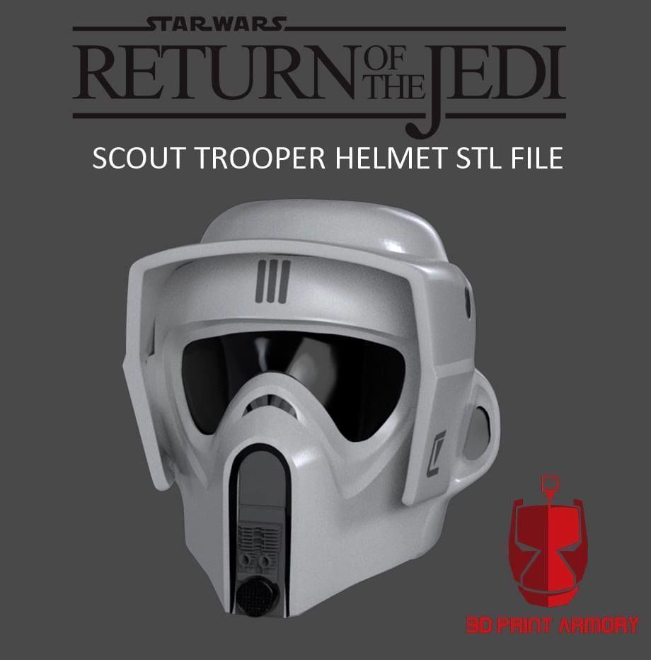 Scout Trooper helmet STL file for 3d print 3D model 3D printable | CGTrader