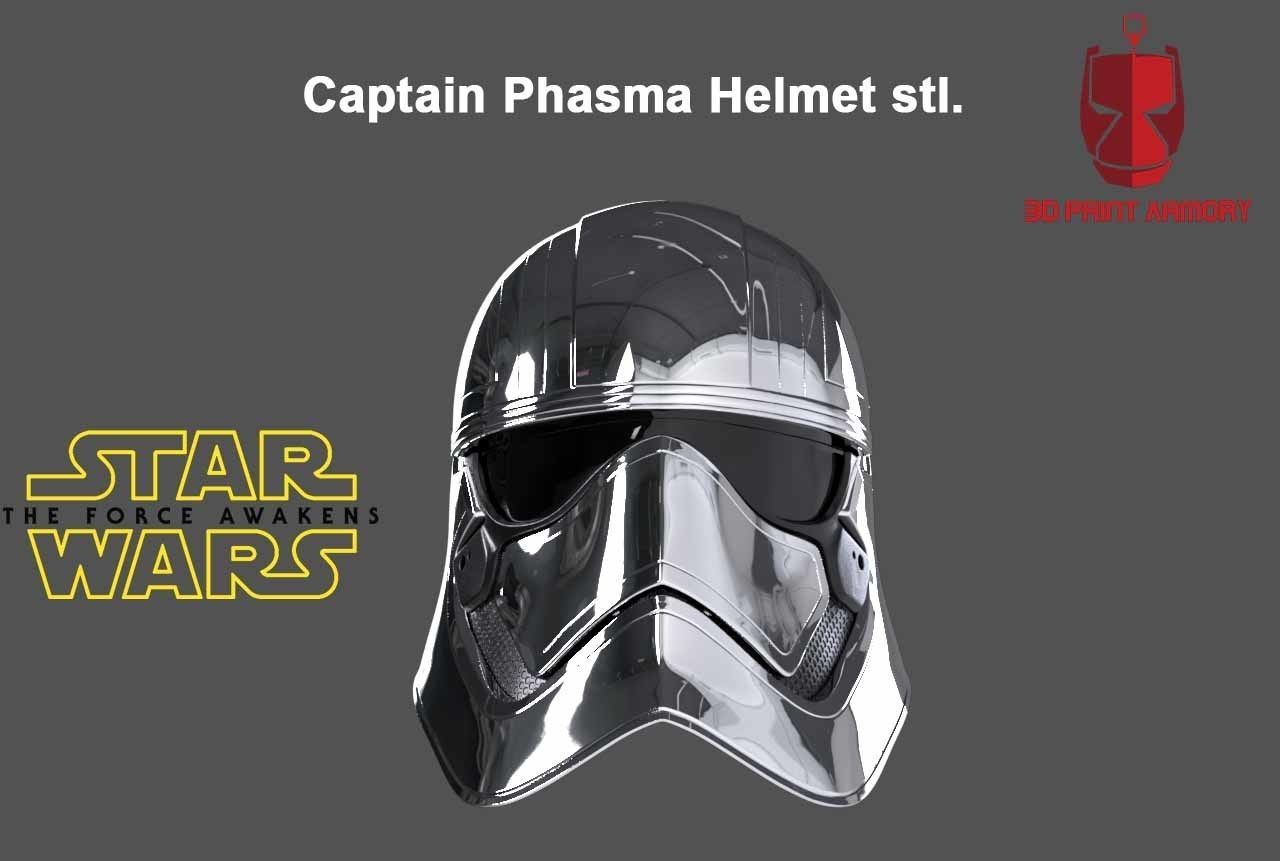 Captain Phasma Helmet Stl 3D model 3D printable | CGTrader