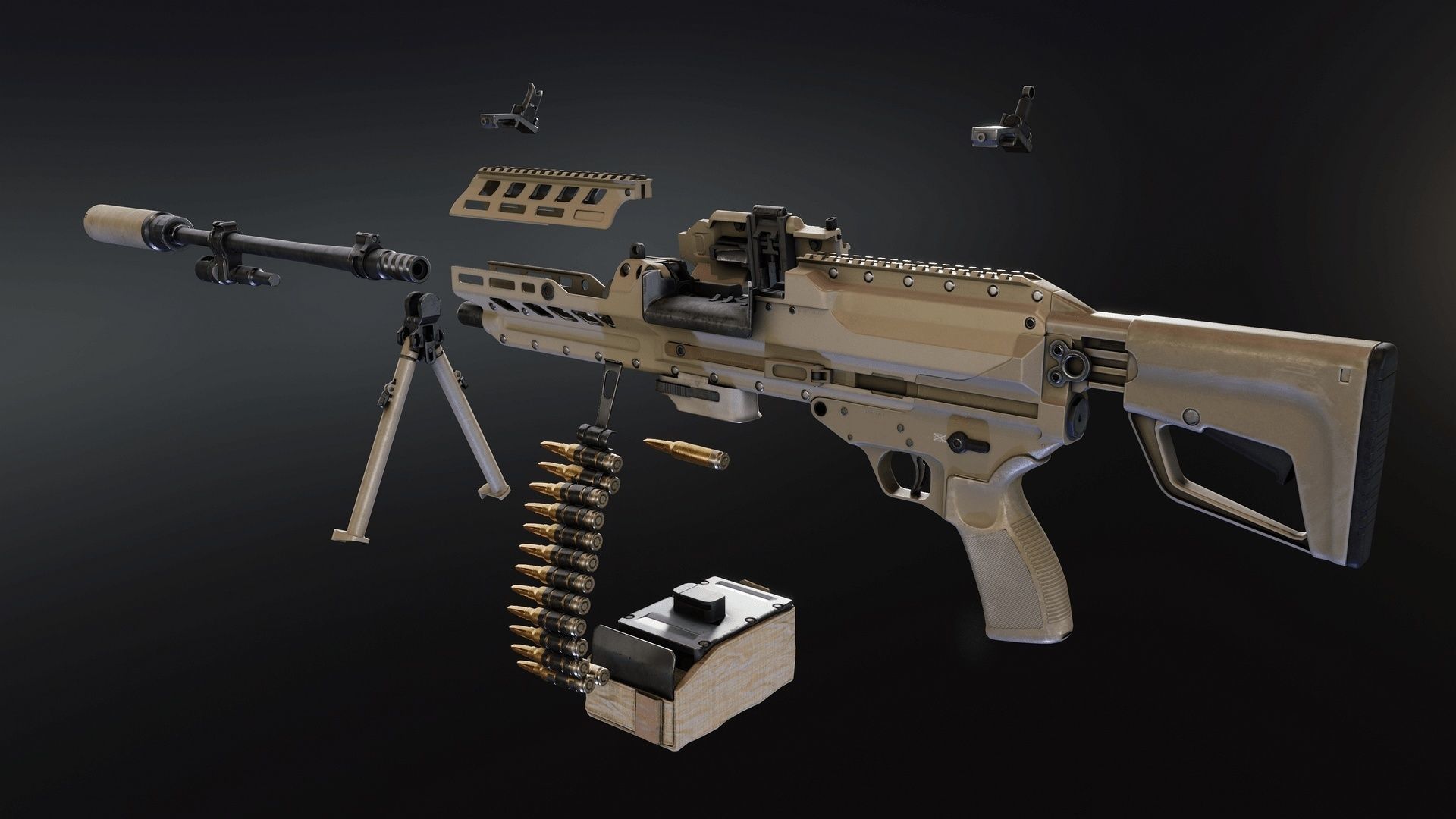 3D model Sig Sauer XM250 VR / AR / low-poly | CGTrader