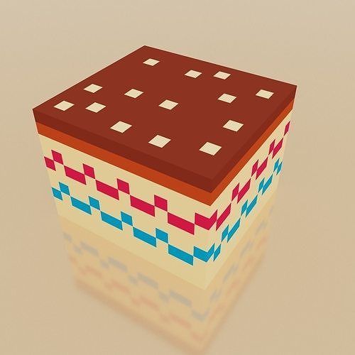 3D model Cake Slice 1 Voxel VR / AR / low-poly | CGTrader