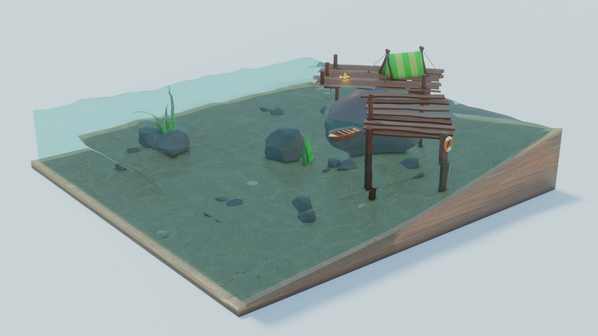 3D model ocean view VR / AR / low-poly | CGTrader