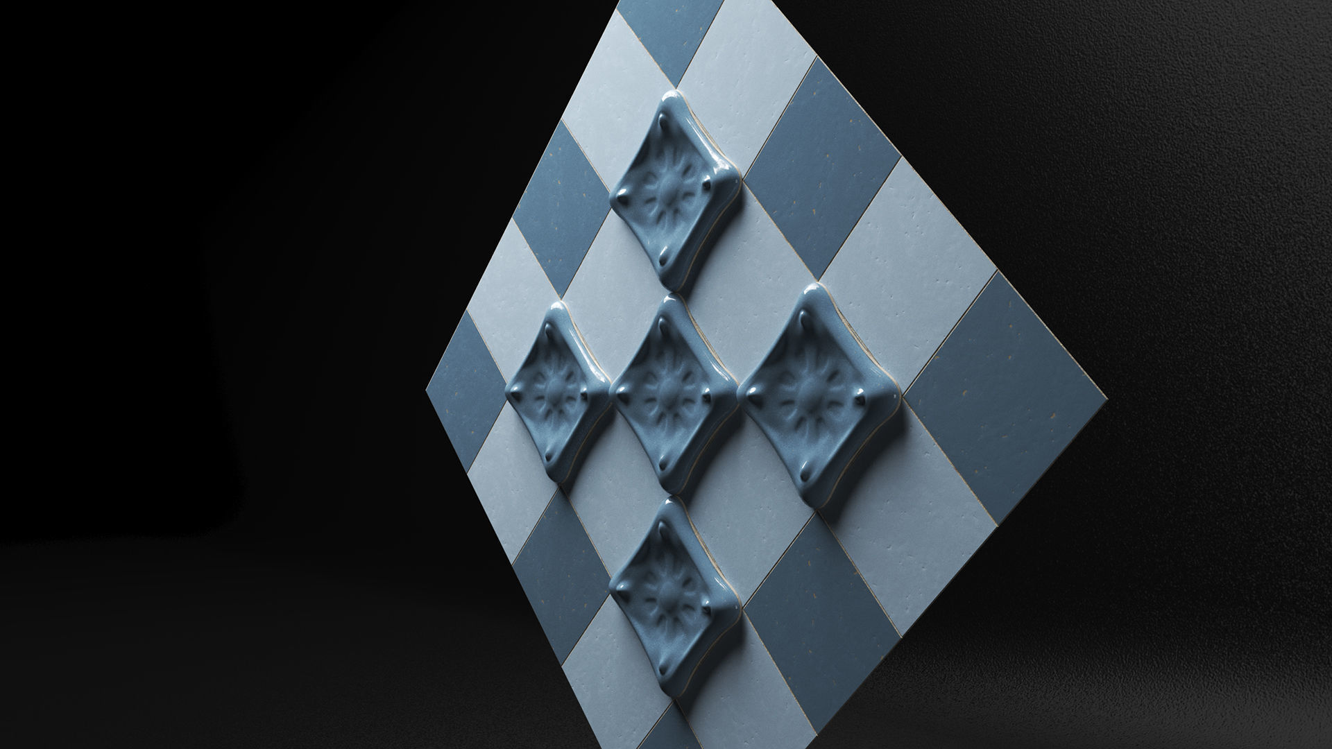 Ceramic blue tile - Casa Batllo - Gaudi 3D model | CGTrader