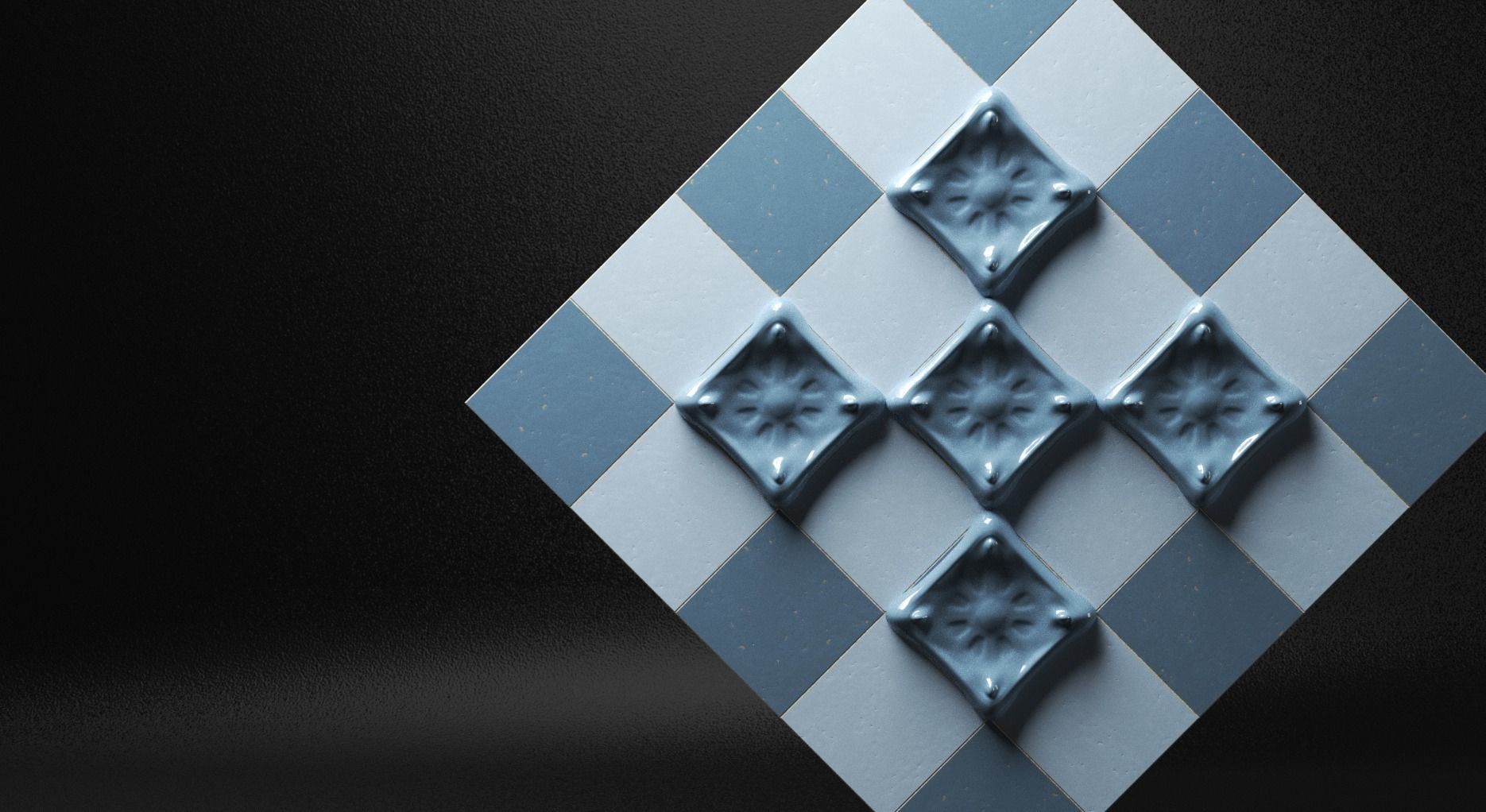 Ceramic blue tile - Casa Batllo - Gaudi 3D model | CGTrader