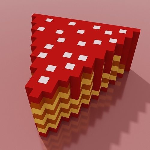 3D model Cake Slice 3 Voxel VR / AR / low-poly | CGTrader