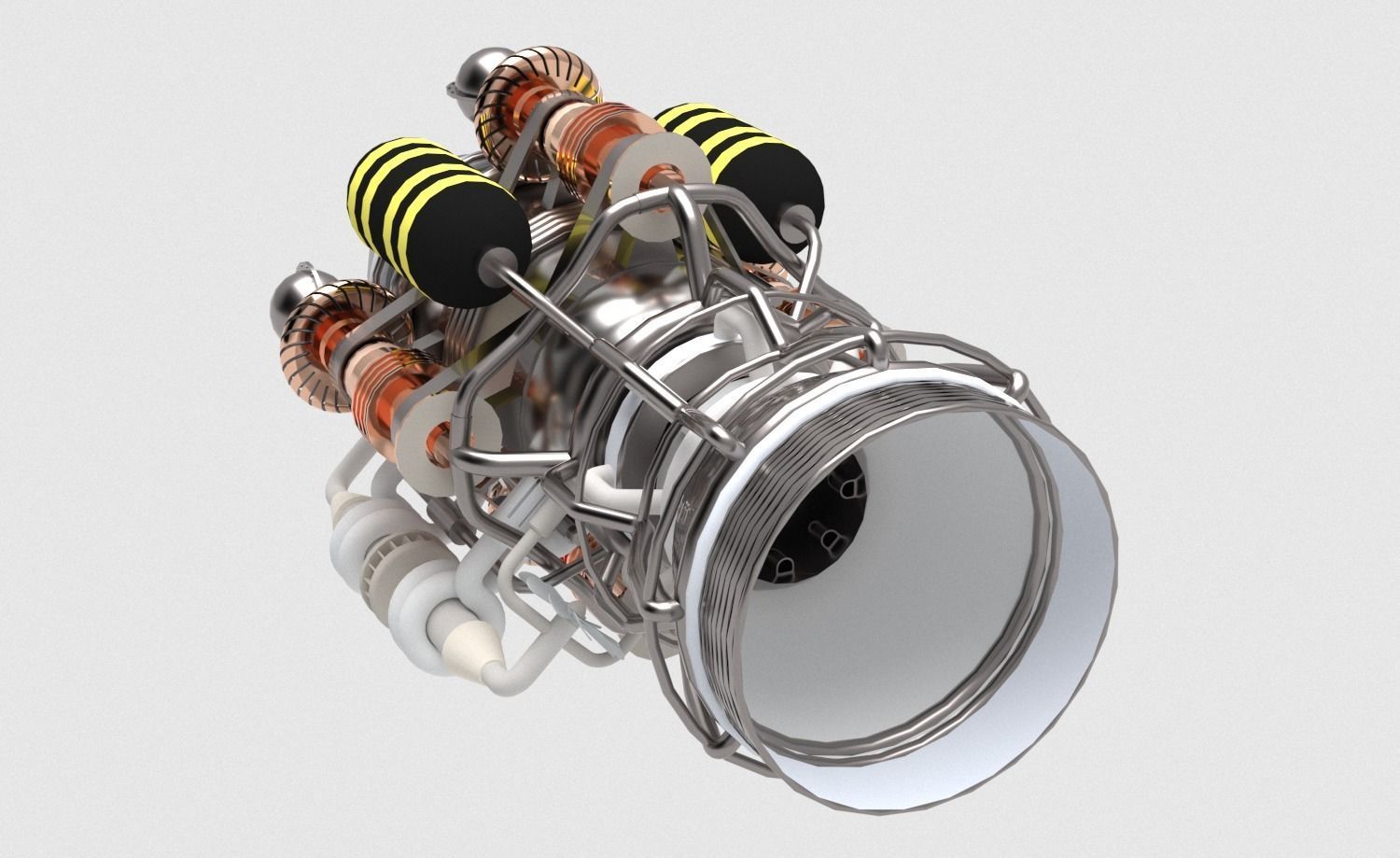 Pegusus Rocket Engine 3D model animated | CGTrader