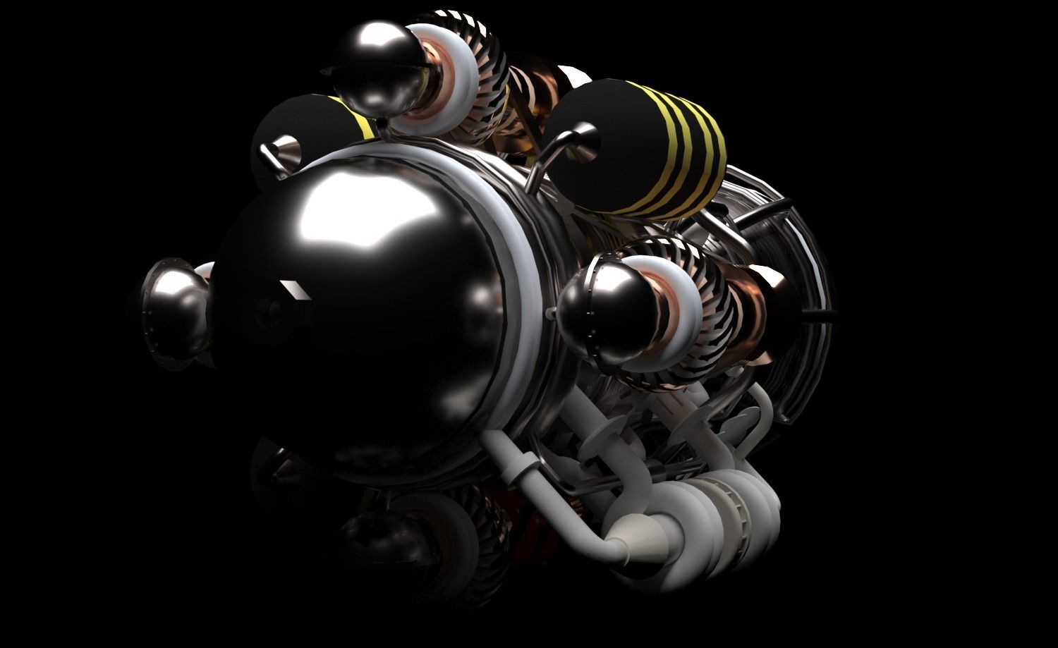 Pegusus Rocket Engine 3D model animated | CGTrader