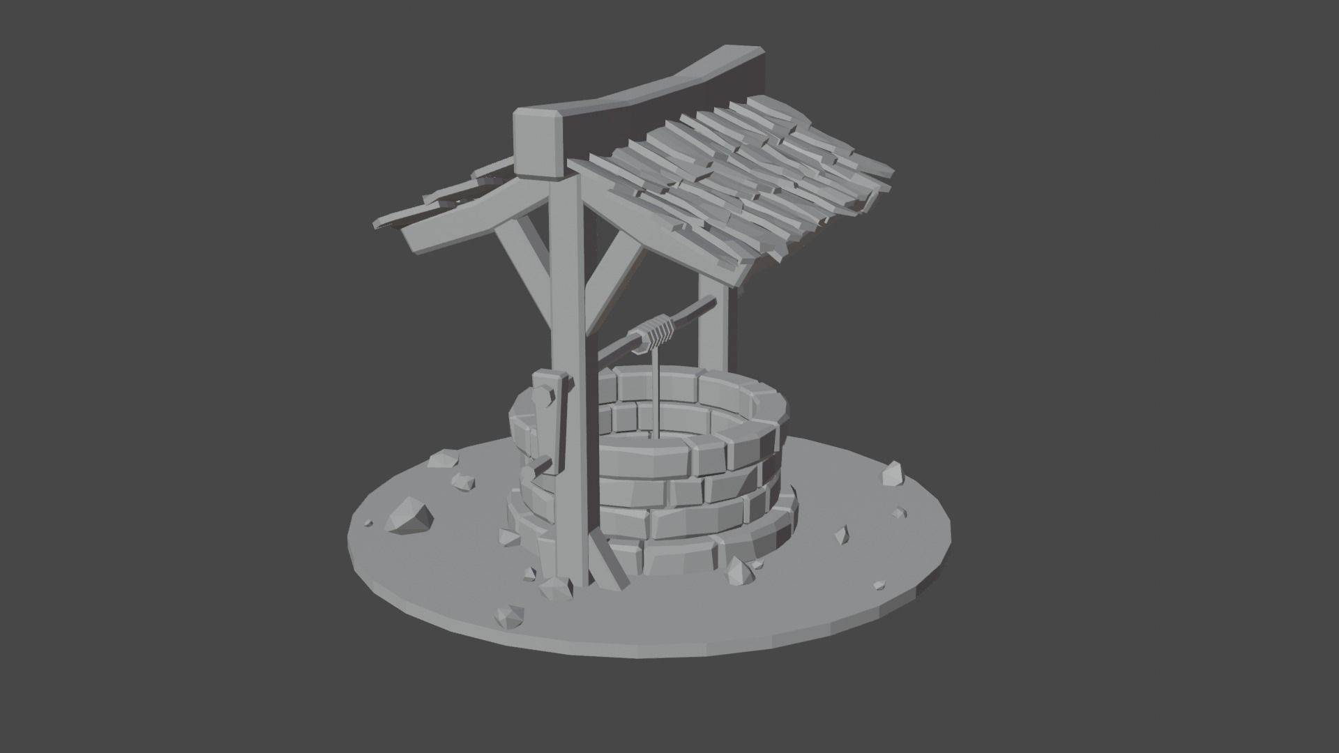 Low poly water well free VR / AR / low-poly 3D model | CGTrader