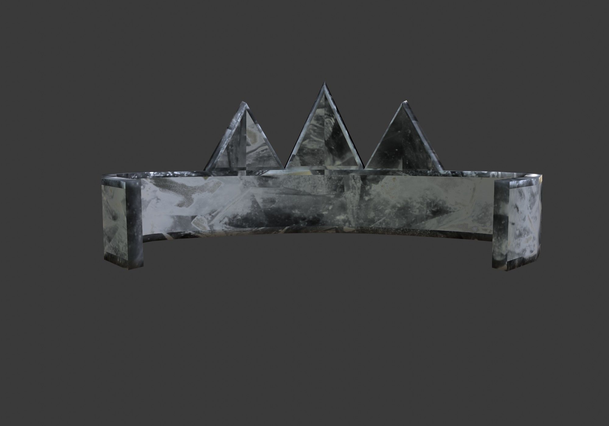 3D model rusty silver crown VR / AR / low-poly | CGTrader