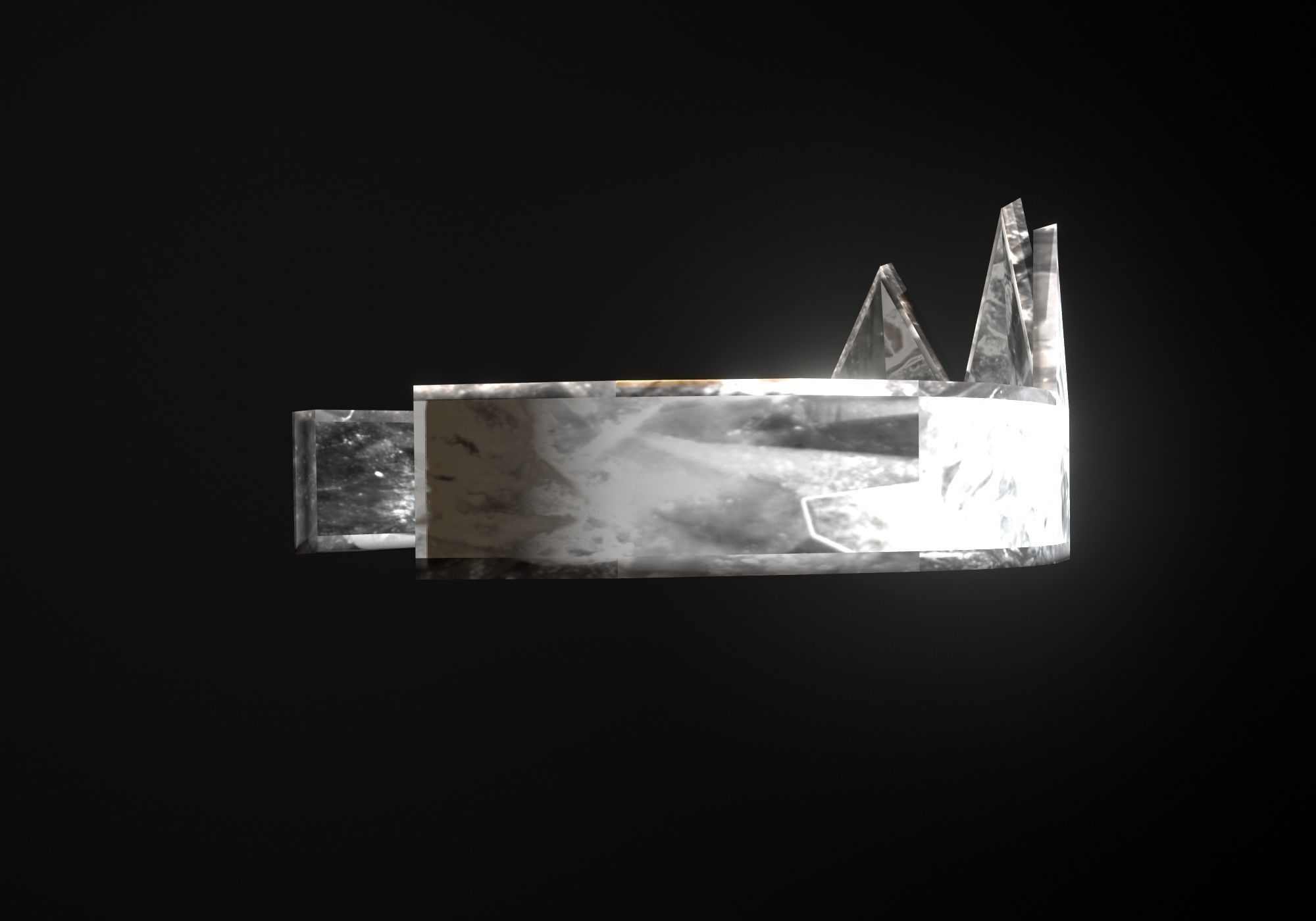 3D model rusty silver crown VR / AR / low-poly | CGTrader