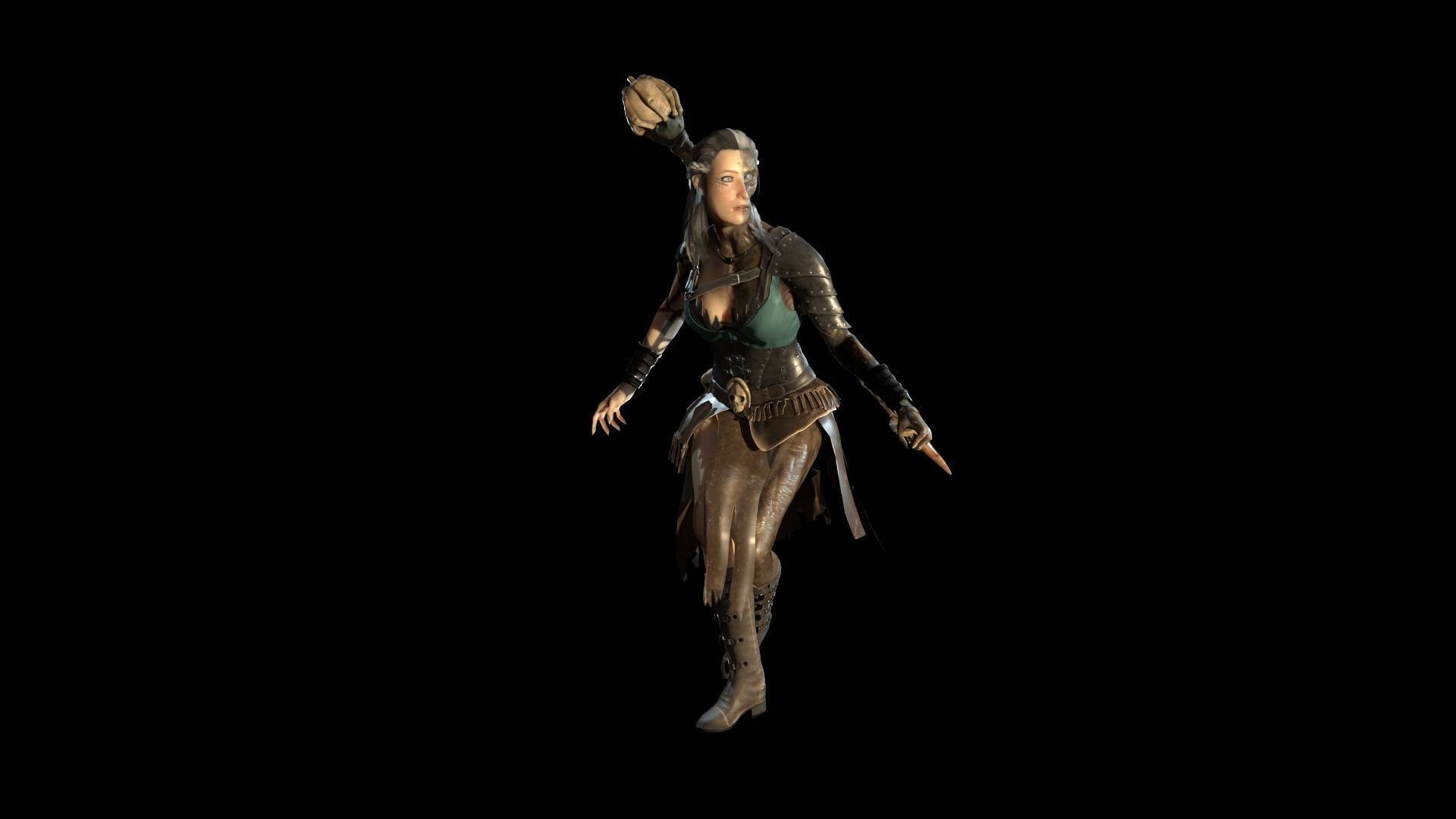 3D model Goddess Hel VR / AR / low-poly rigged animated | CGTrader