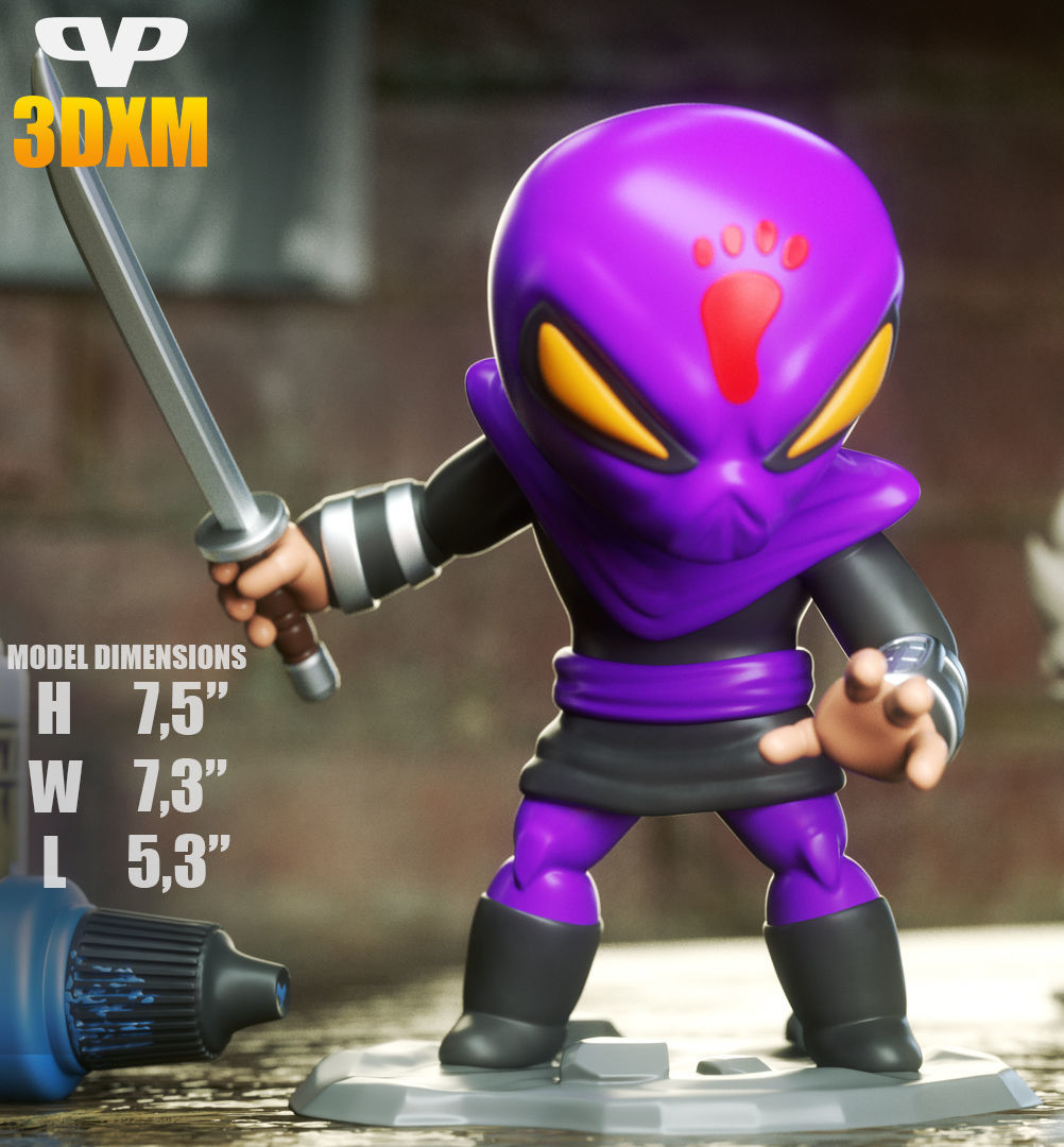 Foot Soldier Chibi STL for 3D Printing ChibiSTL 3DXM 3D model 3D ...