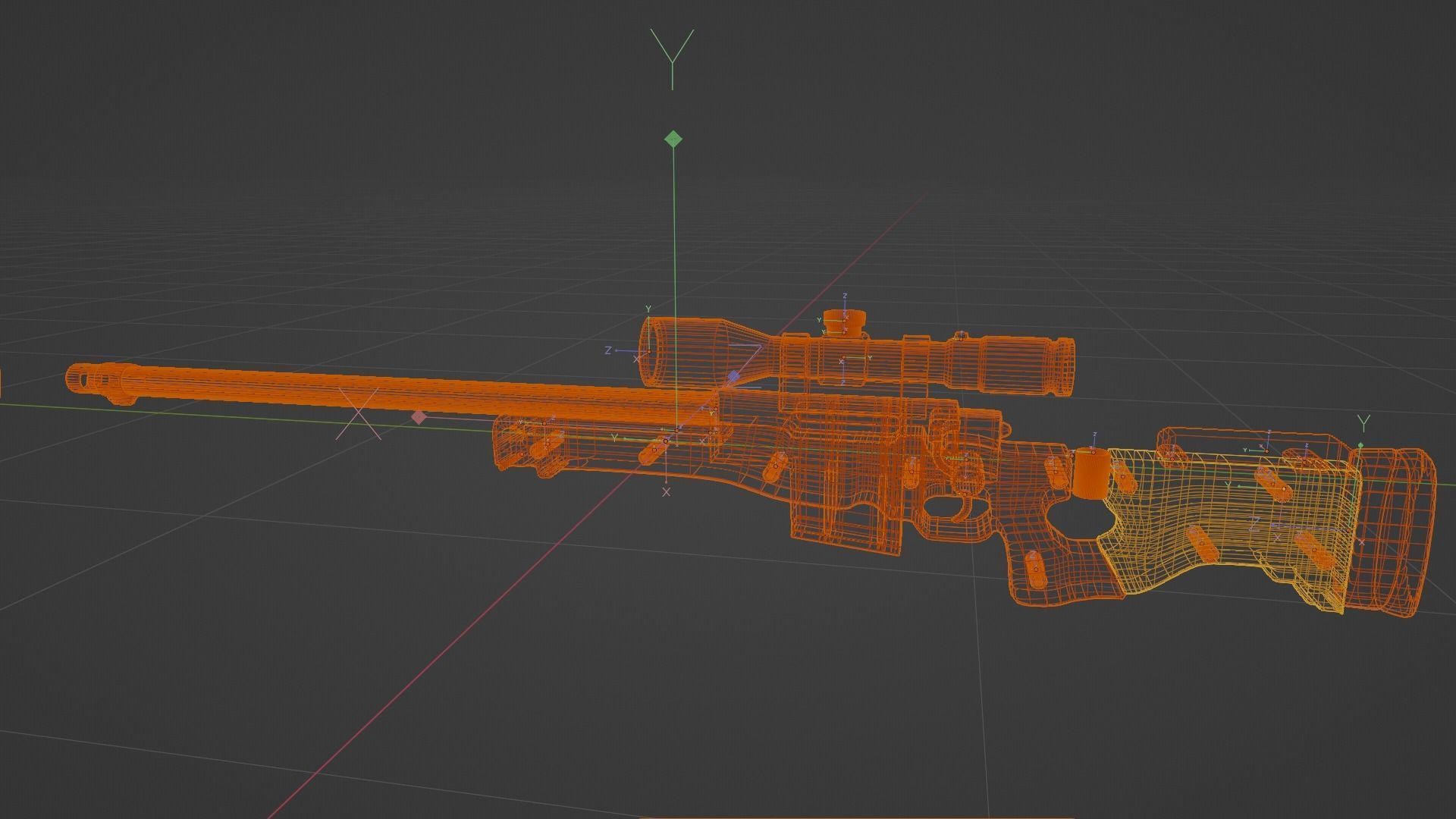 3D model Low poly AWM Sniper Gun VR / AR / low-poly | CGTrader