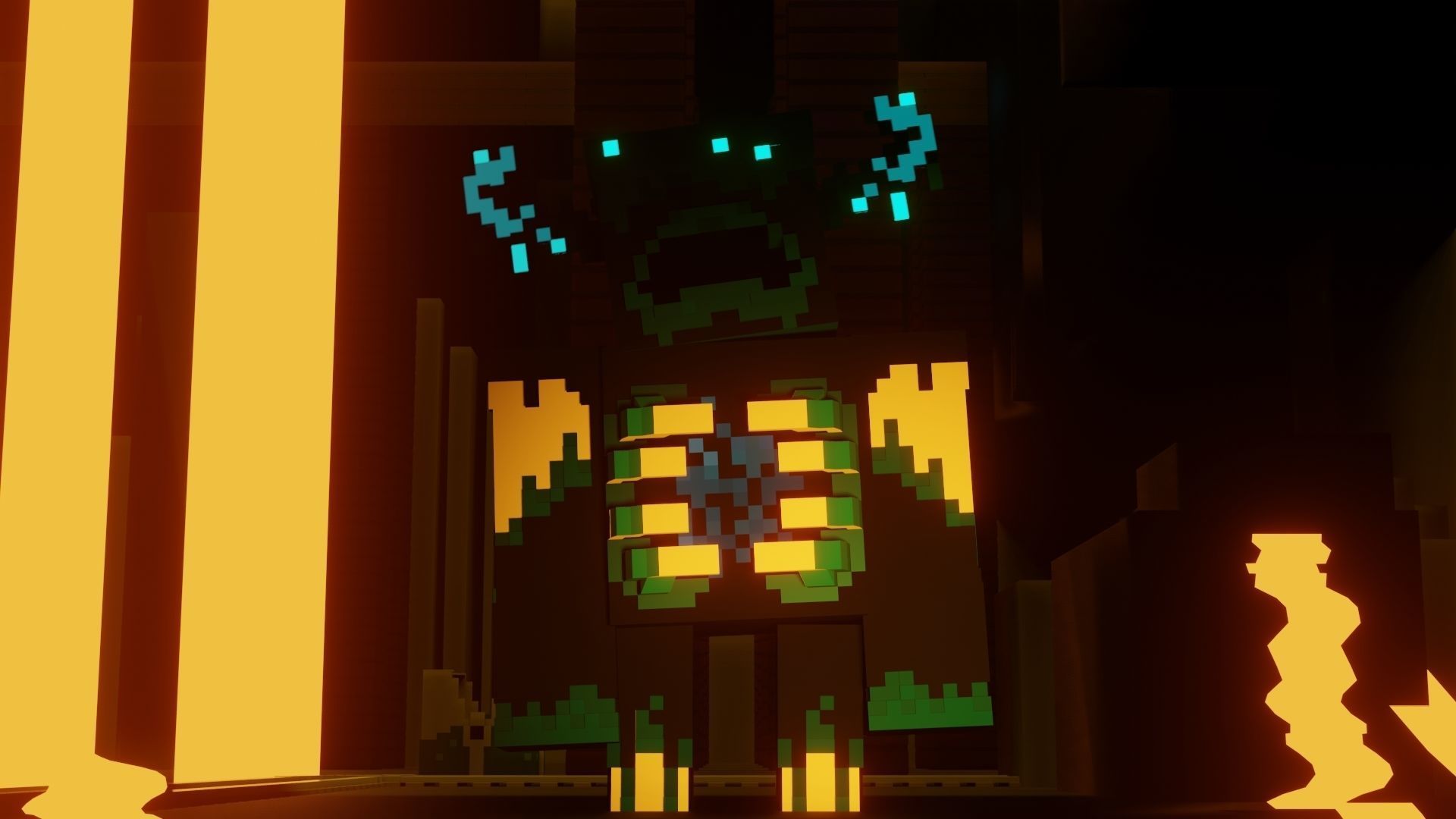 Minecraft Warden Blender ready rigged model 3D model animated rigged ...