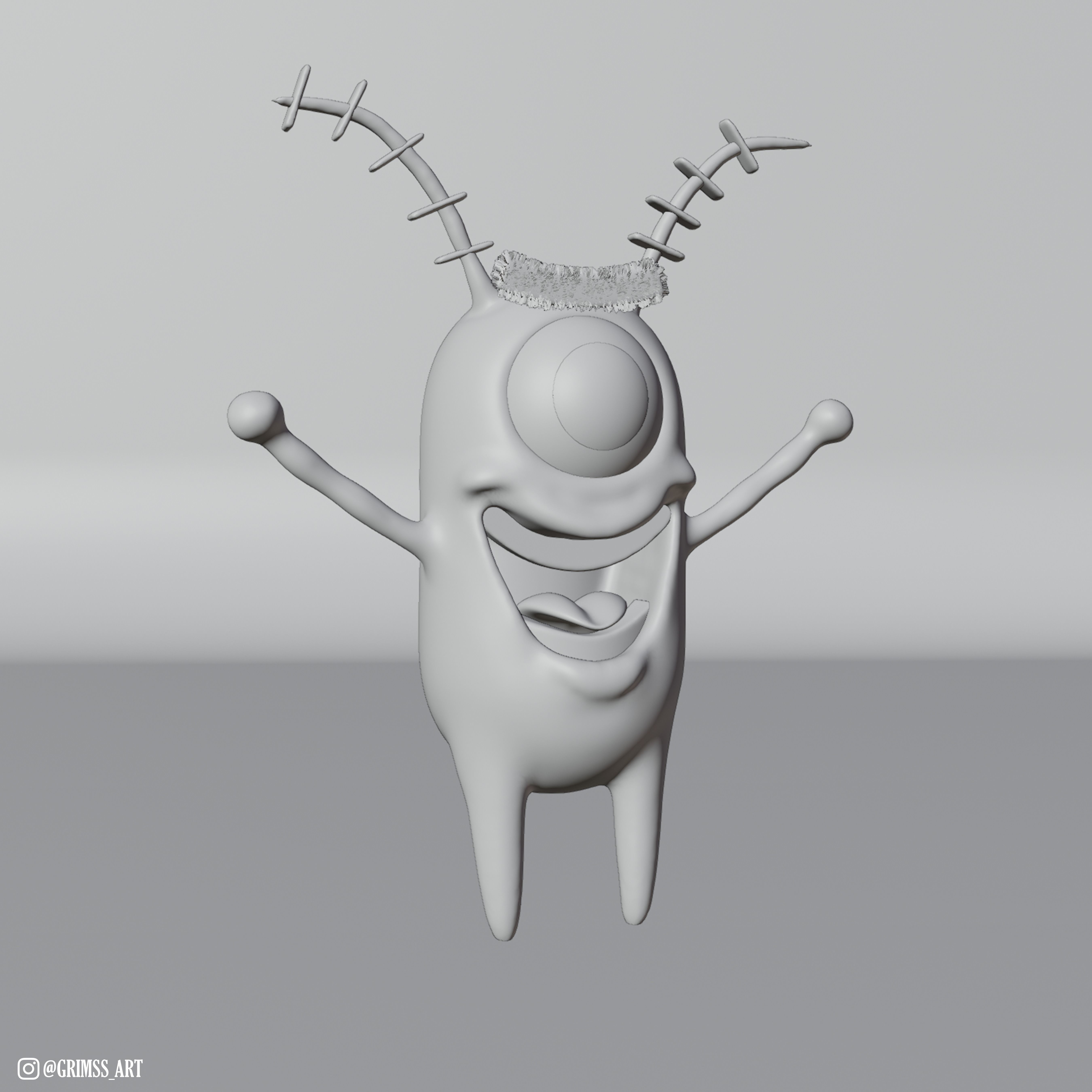 3D model PLANKTON CHARACTER MODEL VR / AR / low-poly | CGTrader