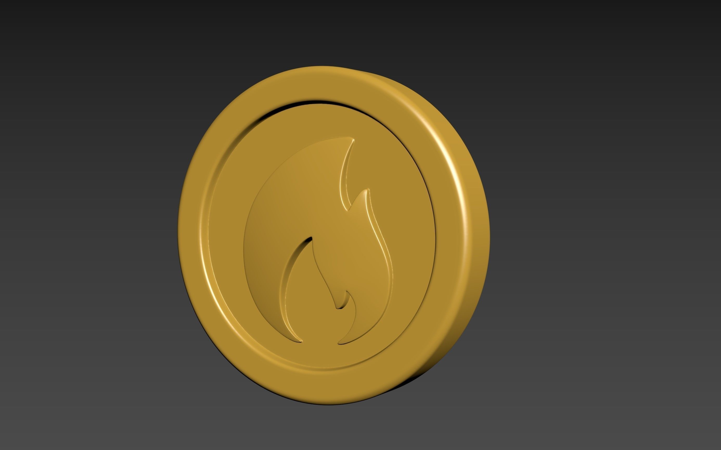 Print006 Coin Fire 3D model 3D printable | CGTrader